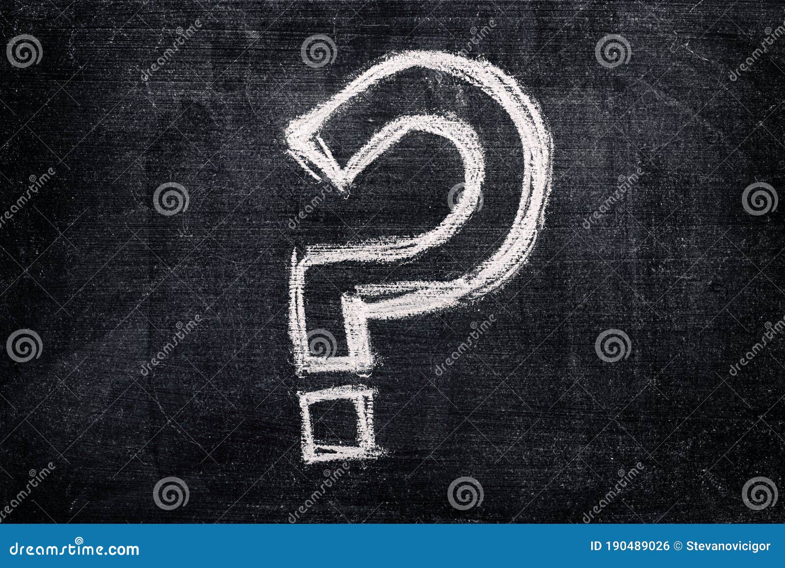 Question Mark on School Blackboard Stock Photo - Image of questioning ...