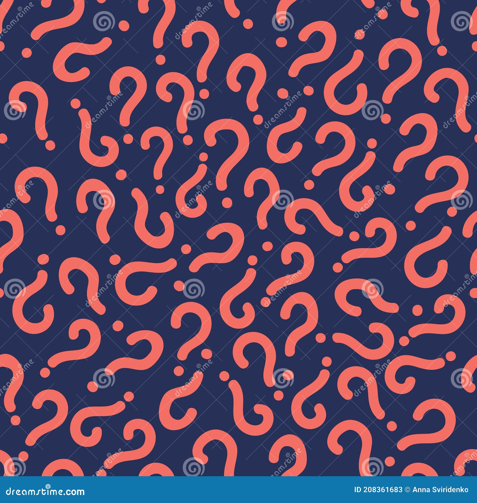 Question Mark Seamless Pattern Background Stock Illustration ...
