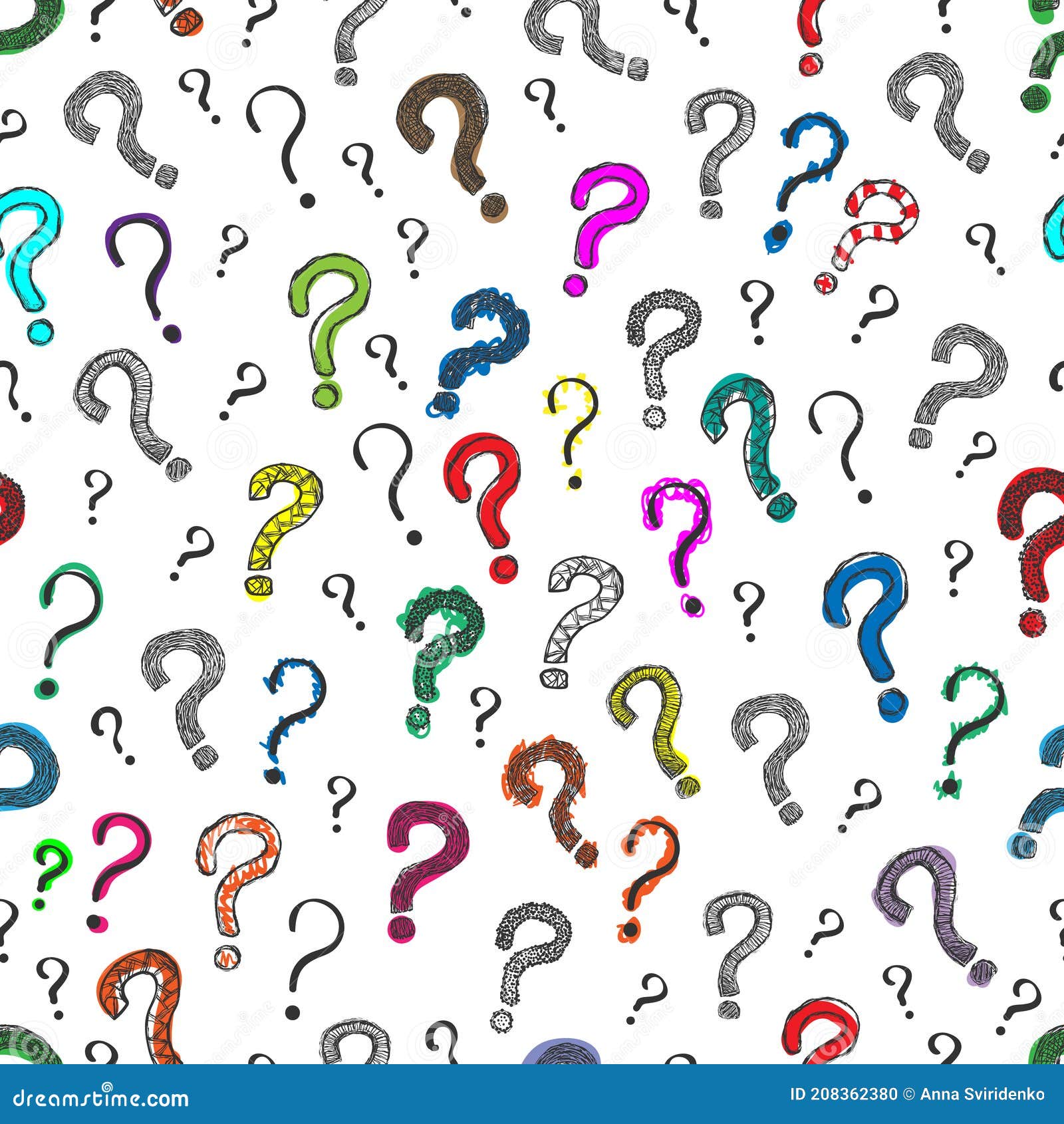 Question Mark Seamless Pattern Background Stock Illustration ...