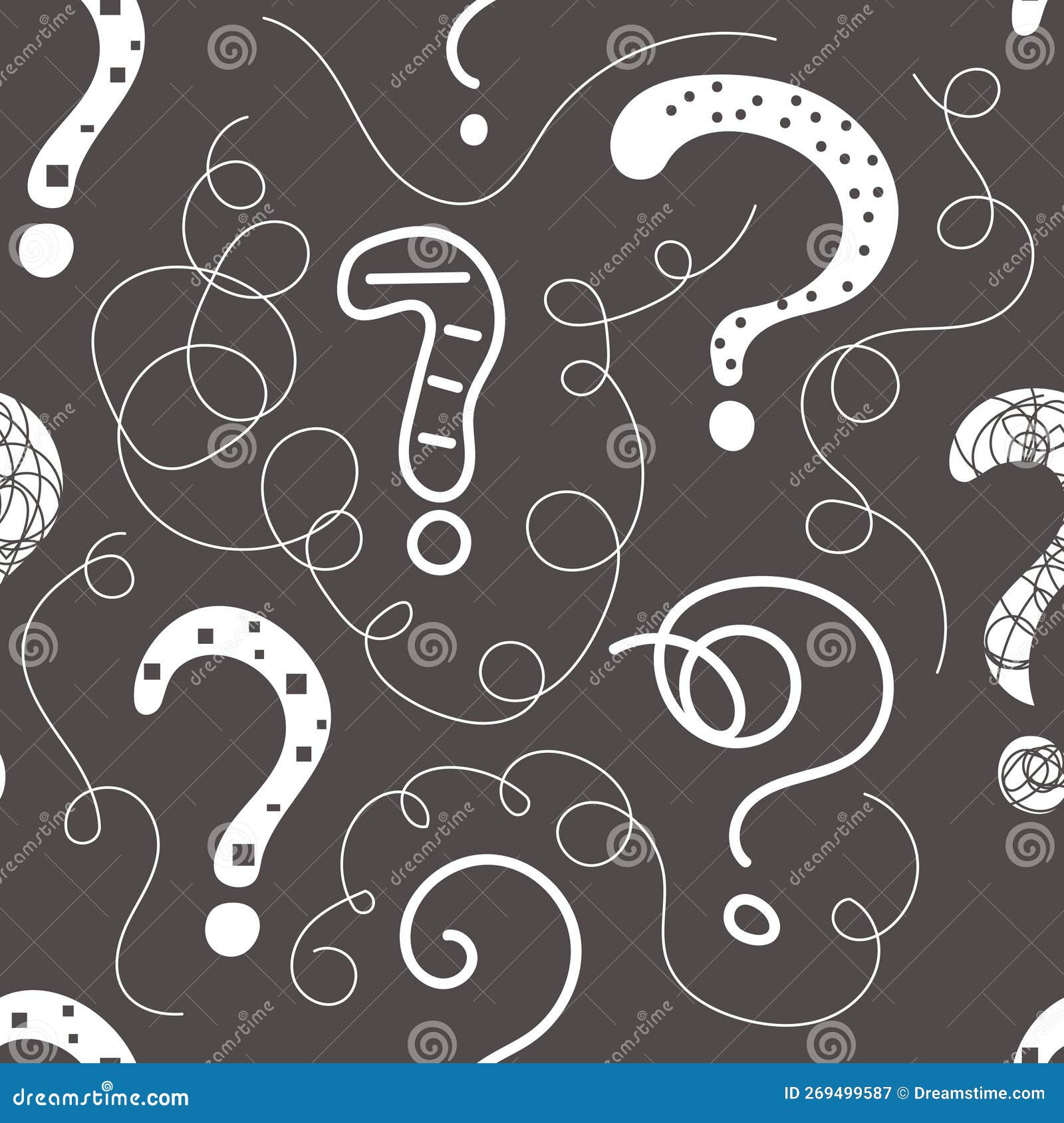 Question Mark Seamless Pattern Stock Vector - Illustration of pattern ...