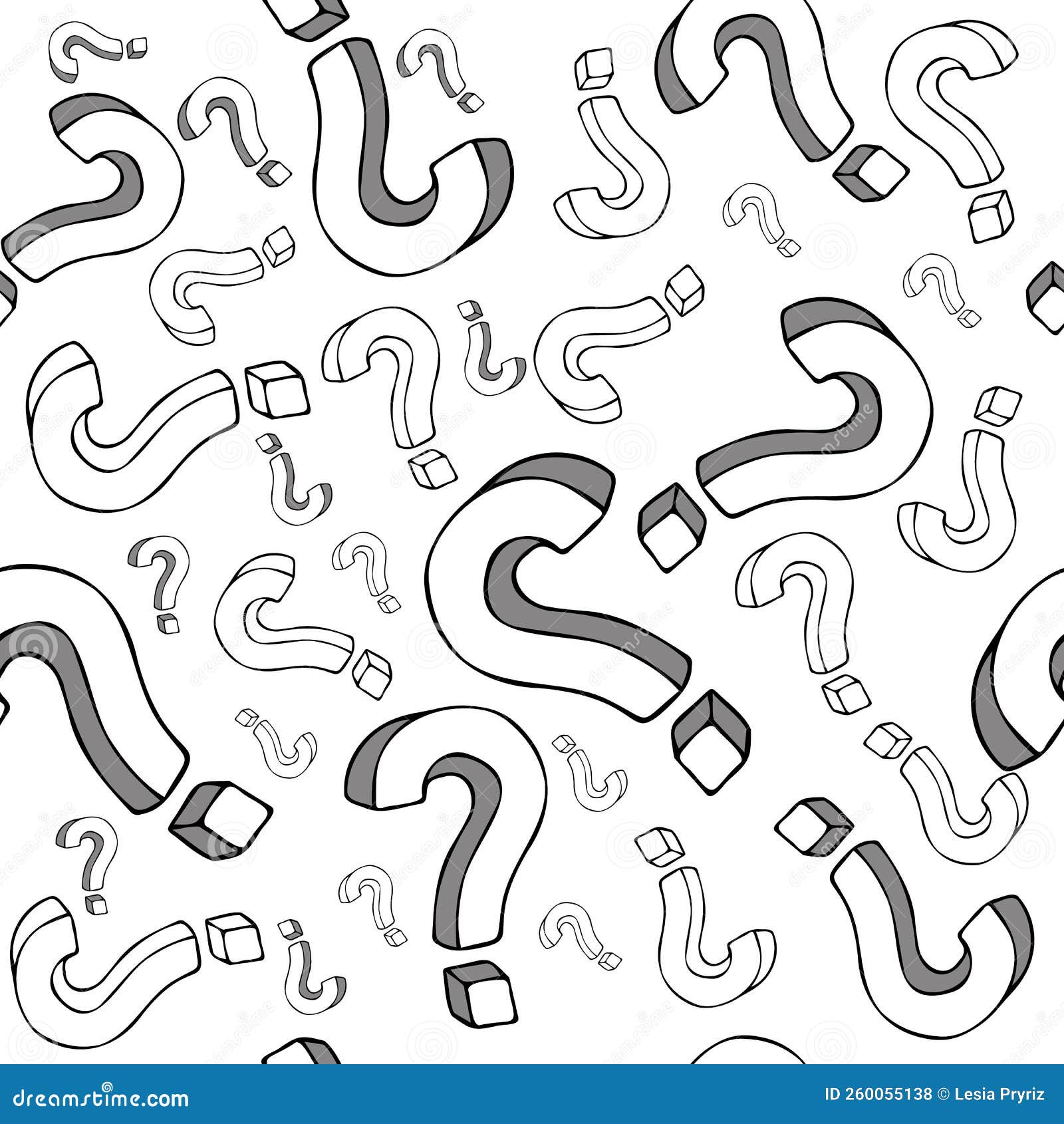 Question Mark Seamless Pattern, for Printing Stock Vector ...