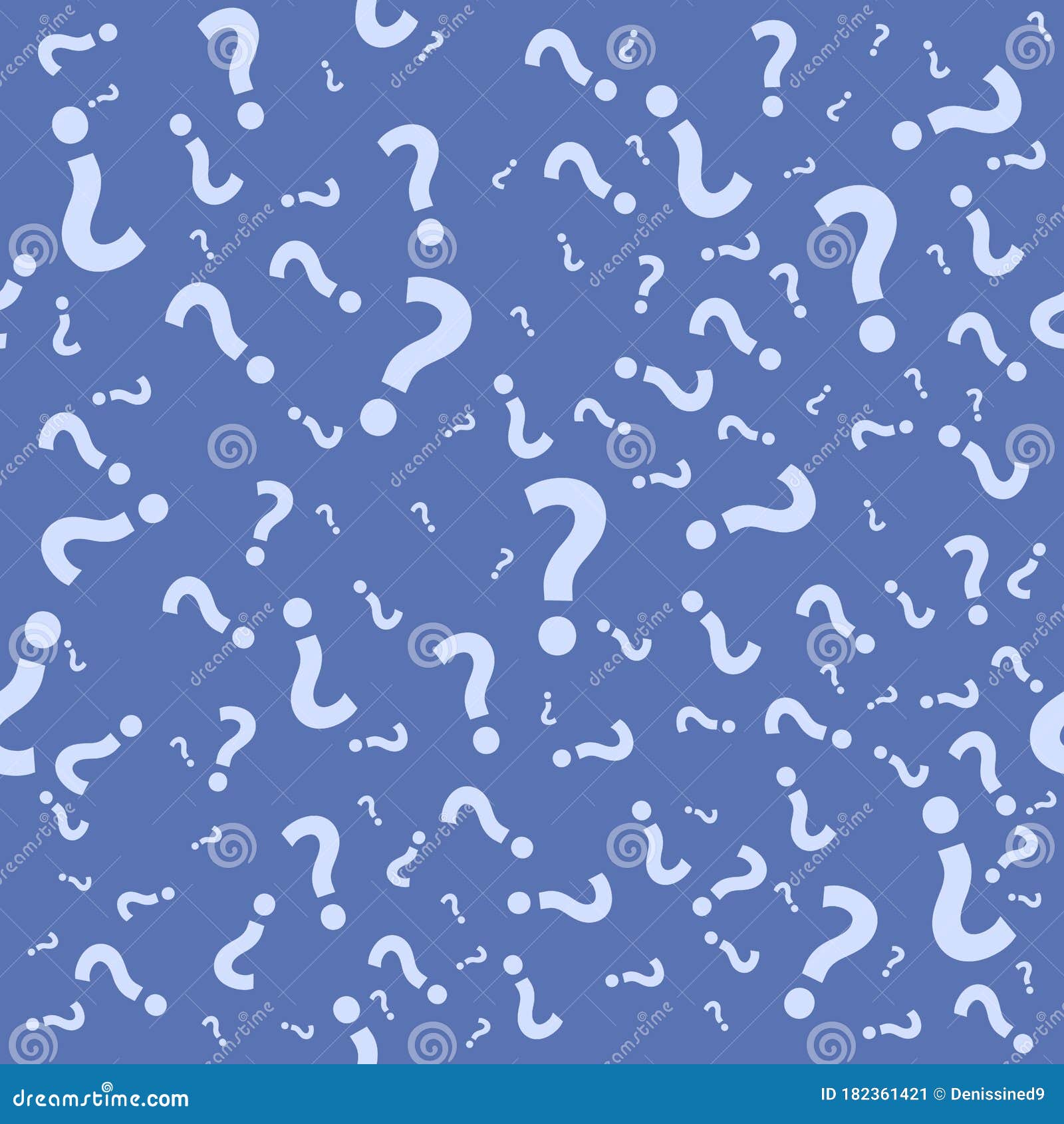 Question Mark Seamless Pattern. Trivia Poster Design Template, Random ...