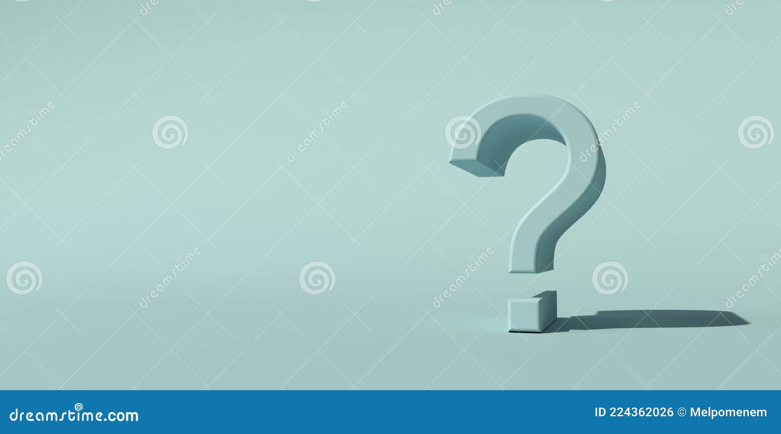 Question mark - 3D render stock illustration. Illustration of block ...