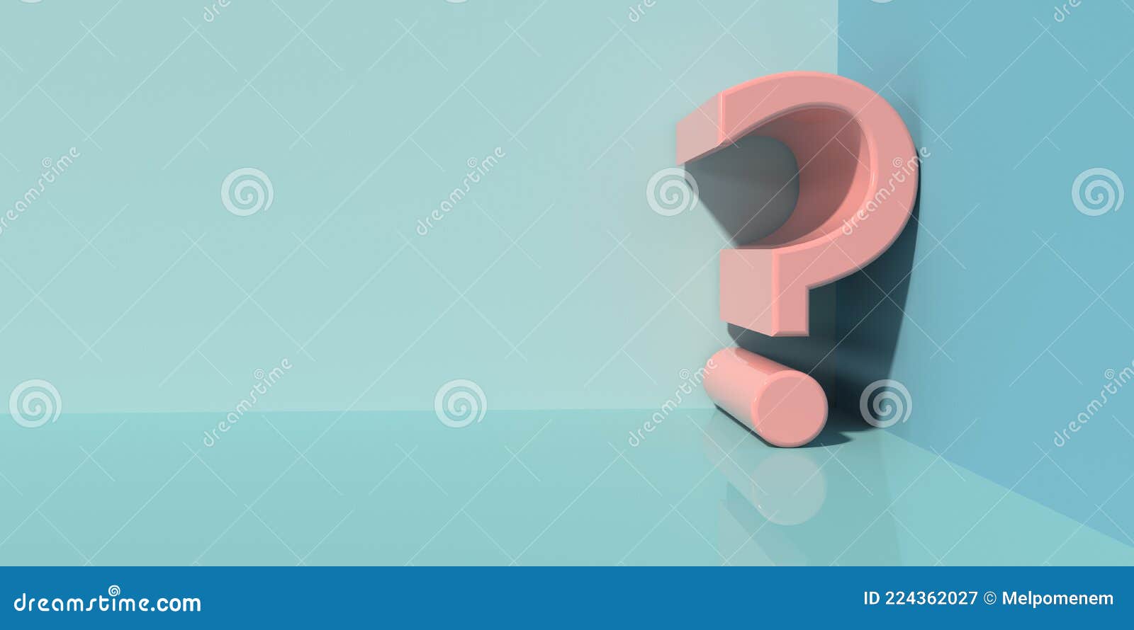 Question mark - 3D render stock illustration. Illustration of block ...
