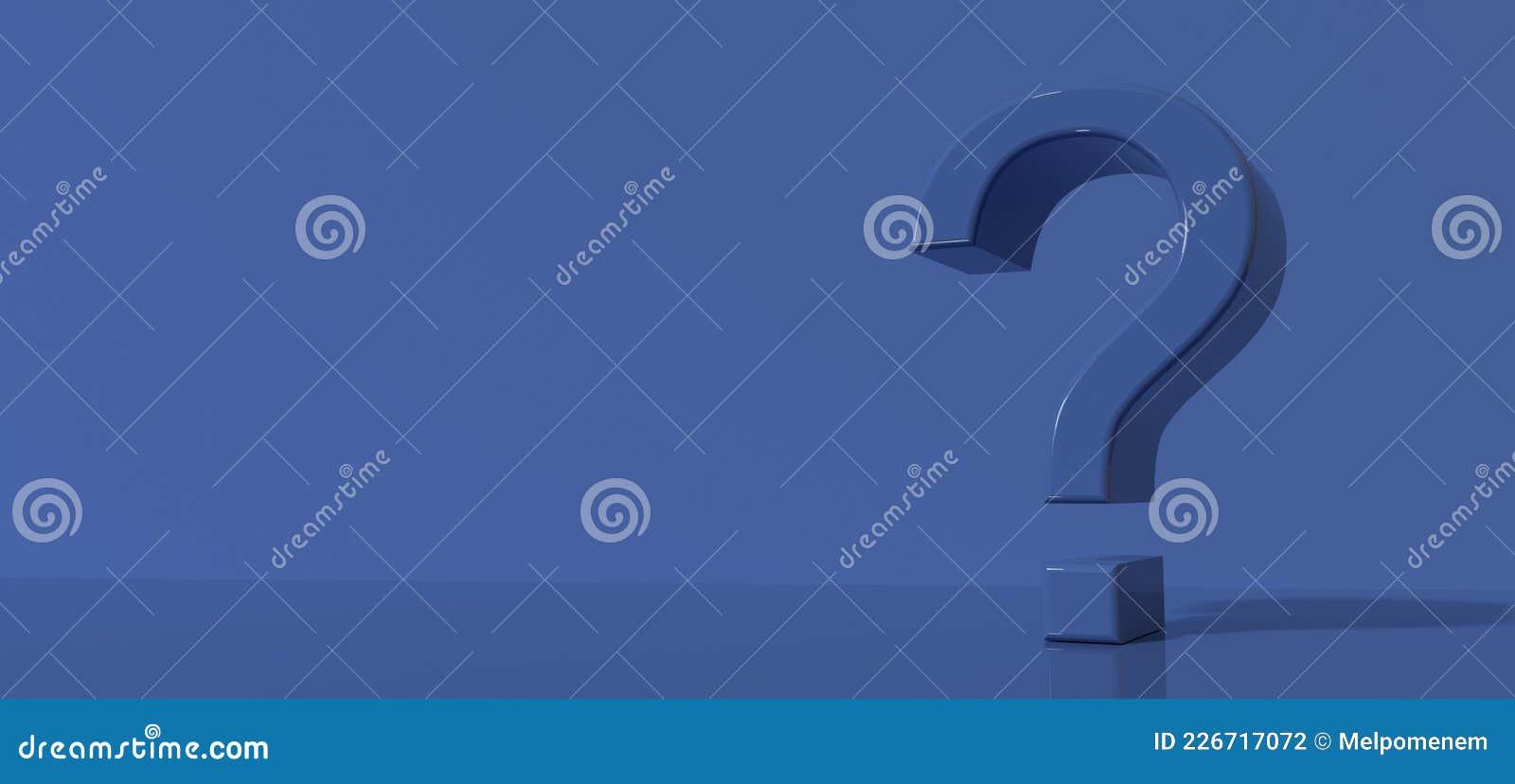 Question mark - 3D render stock illustration. Illustration of ...