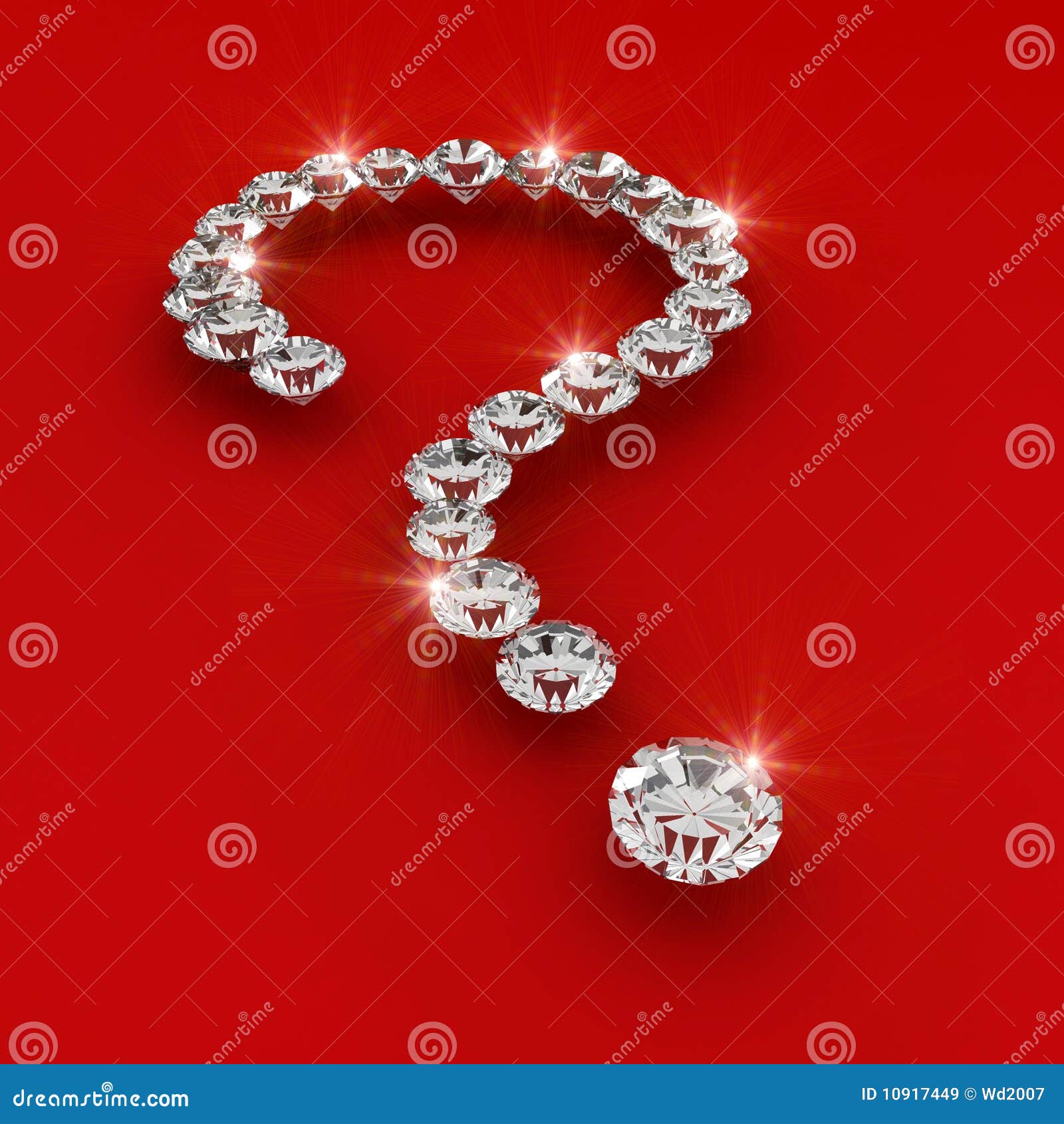 Question Mark Shape 3d Diamond Art Illustration Stock Illustration ...