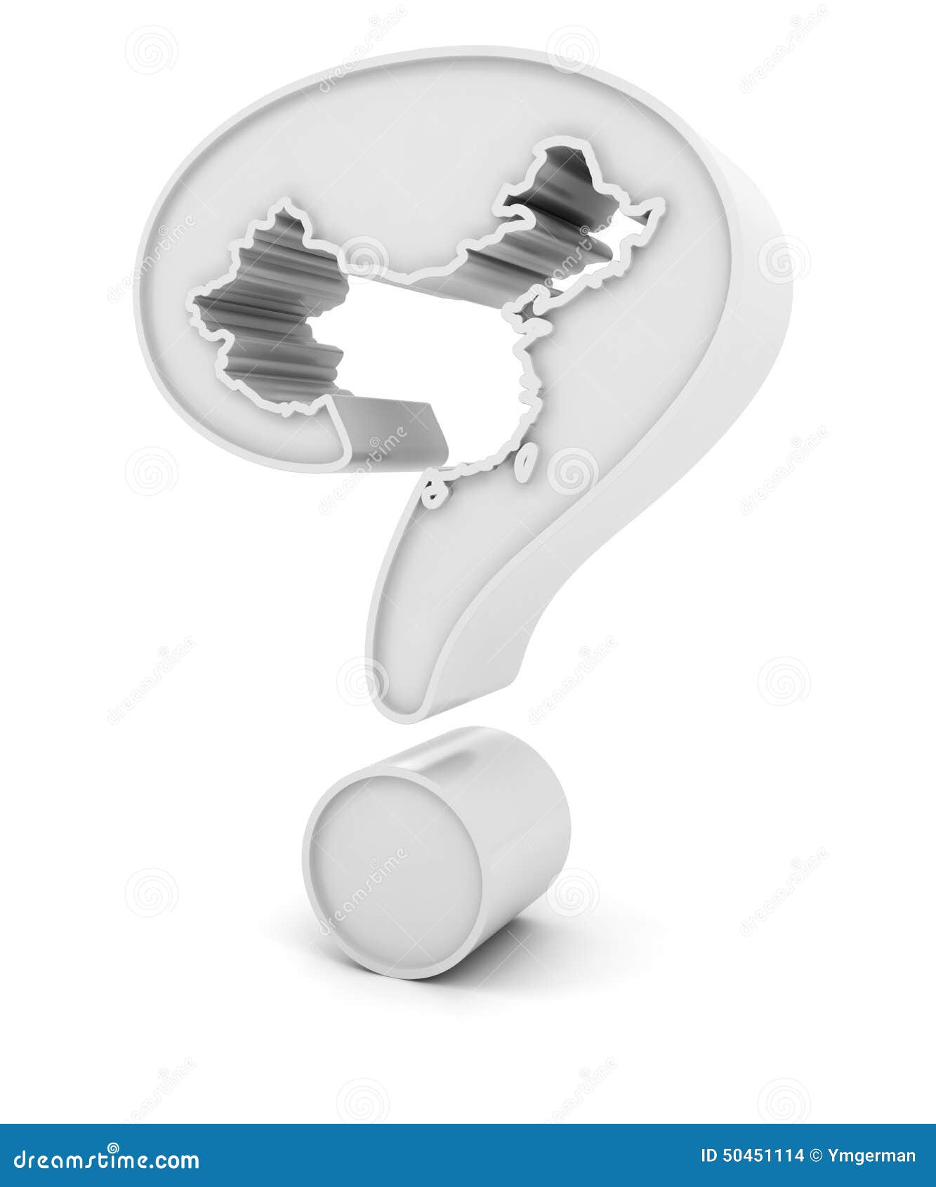 Question Mark in the Shape of China Map Stock Illustration ...