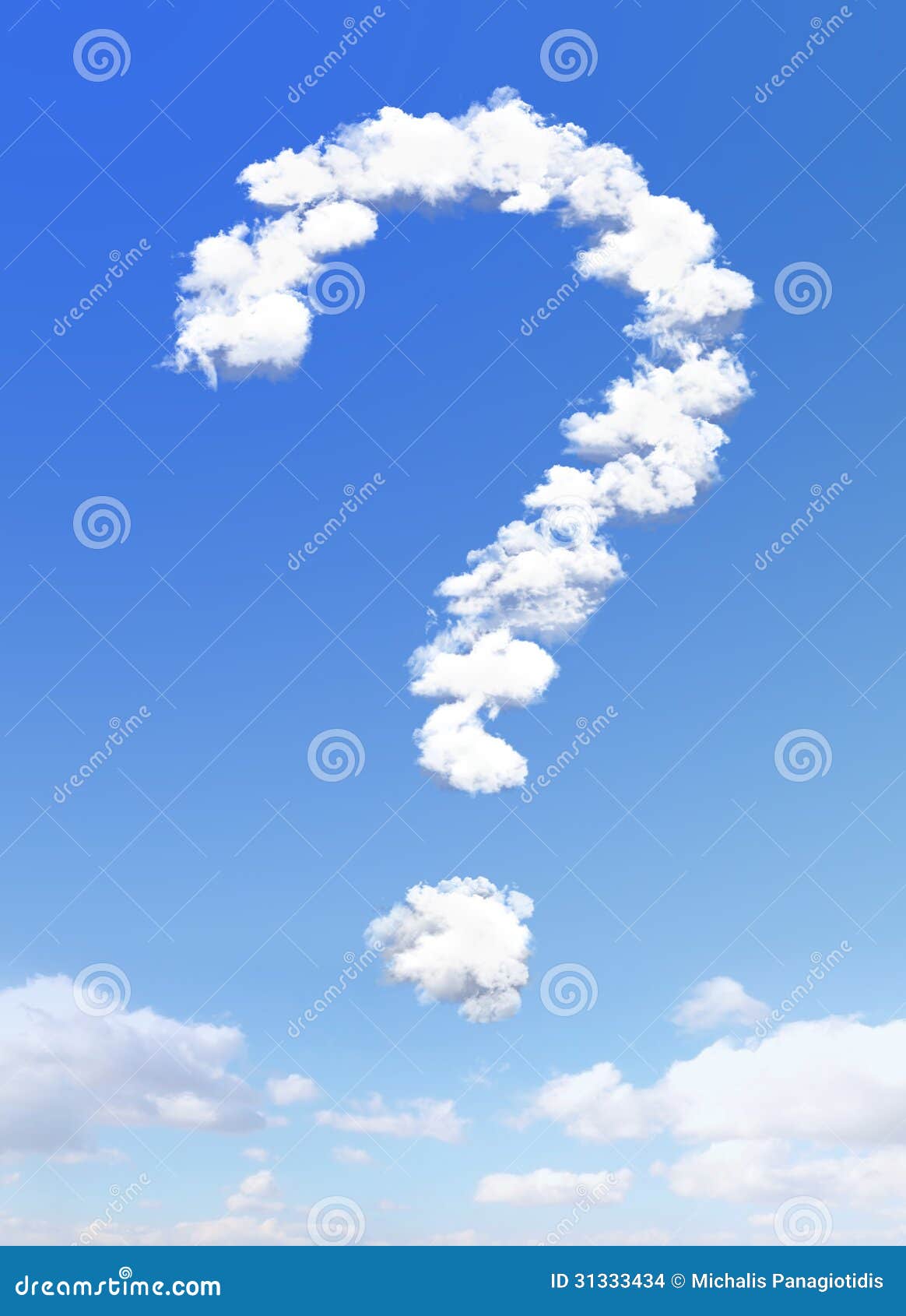 Question Mark Shape of Clouds Stock Illustration - Illustration of ...