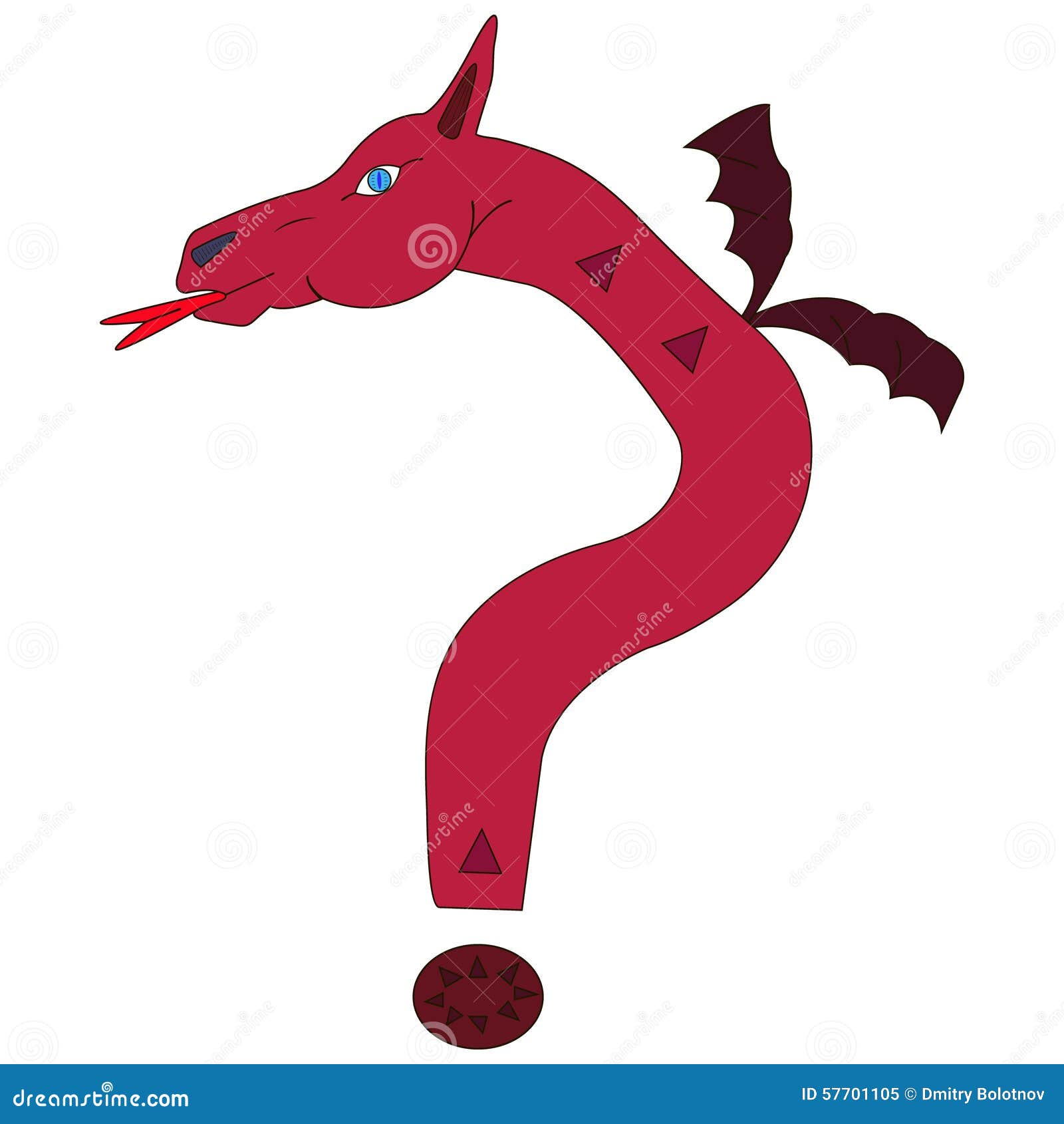 The Question Mark in the Shape of a Dragon Stock Vector - Illustration ...