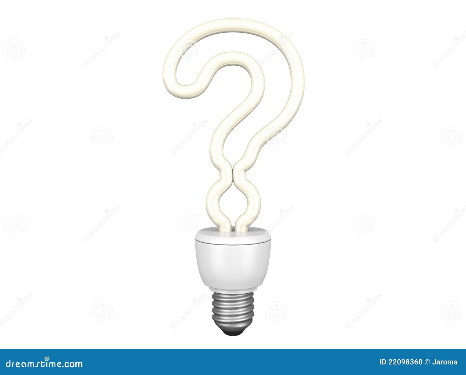 Question mark shaped bulb stock illustration. Illustration of ...