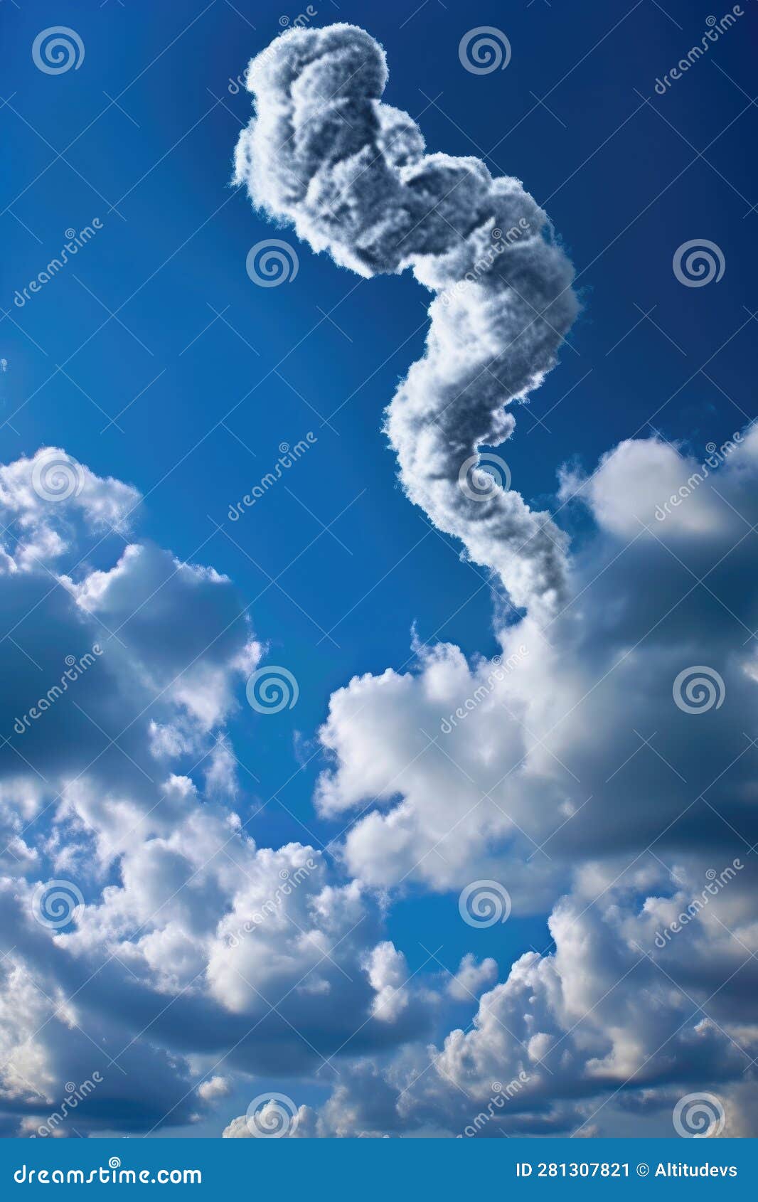 Question Mark Shaped Cloud in the Sky Stock Illustration - Illustration ...