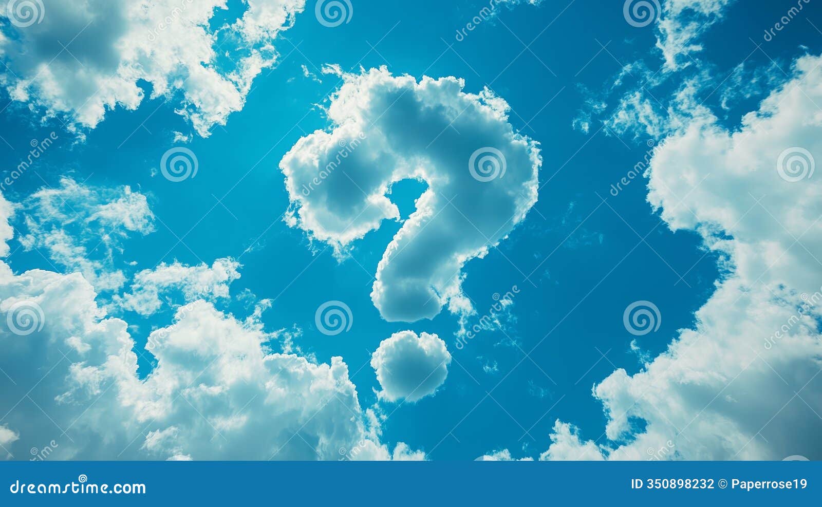 Question Mark Shaped Clouds on Blue Sky Stock Photo - Image of paper ...