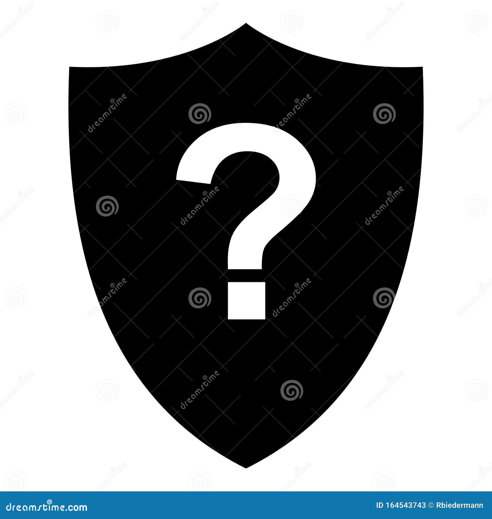 Question mark and shield stock vector. Illustration of protection ...