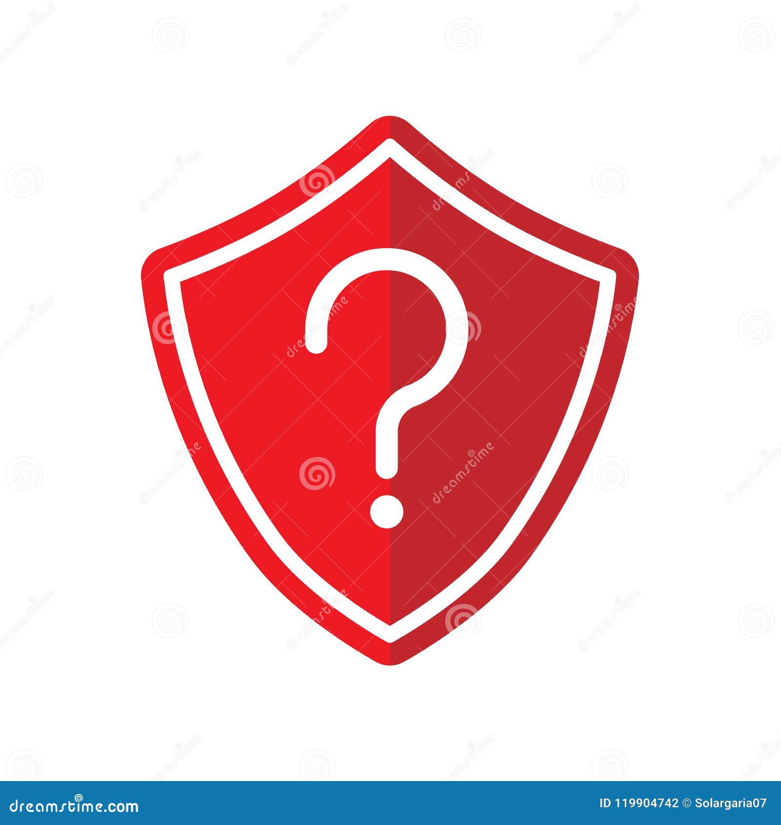 Question Mark with Shield-Vector Iconic Illustrator Stock Vector ...