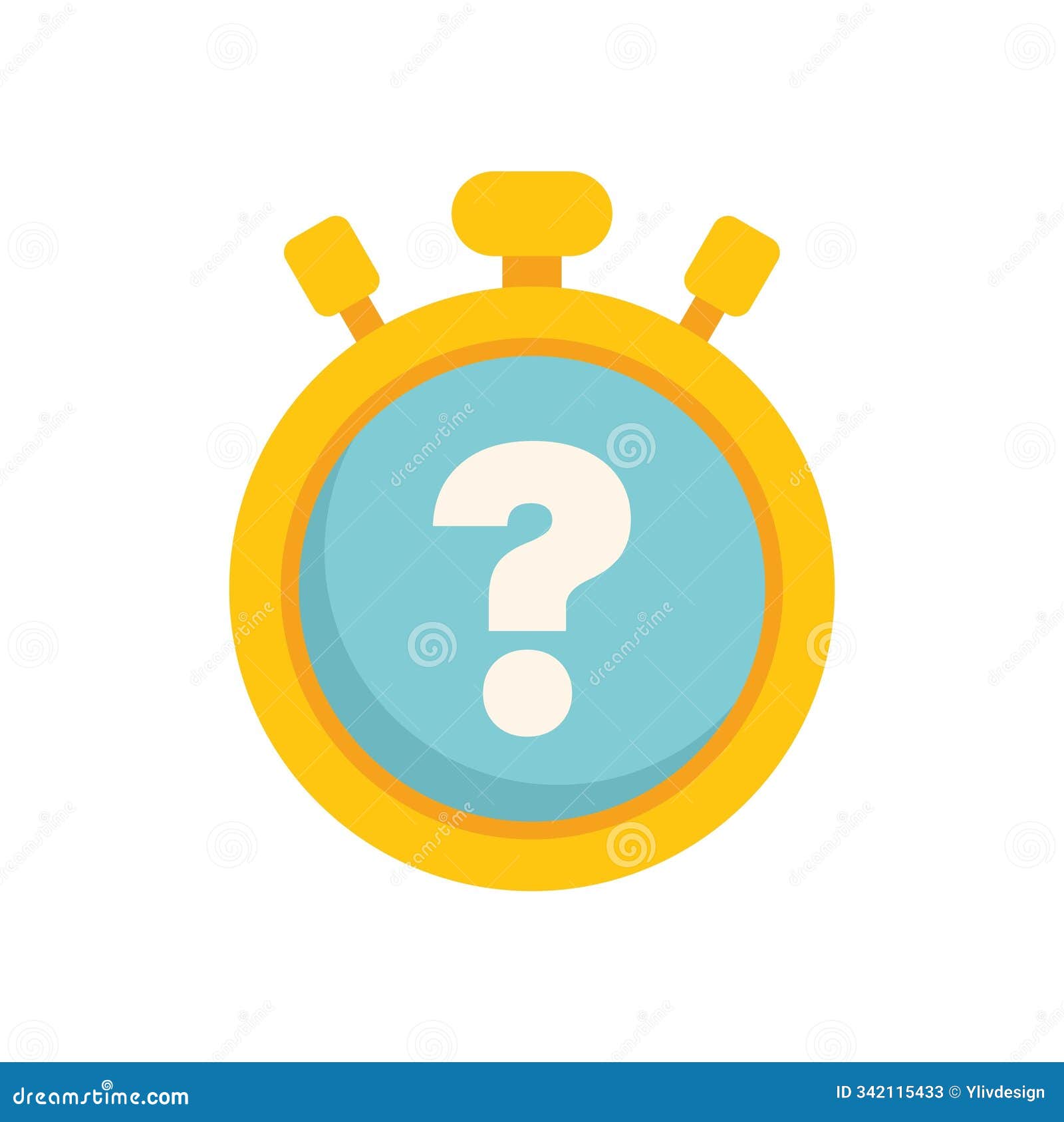 Question Mark Showing on Analog Stopwatch Timer Stock Illustration ...