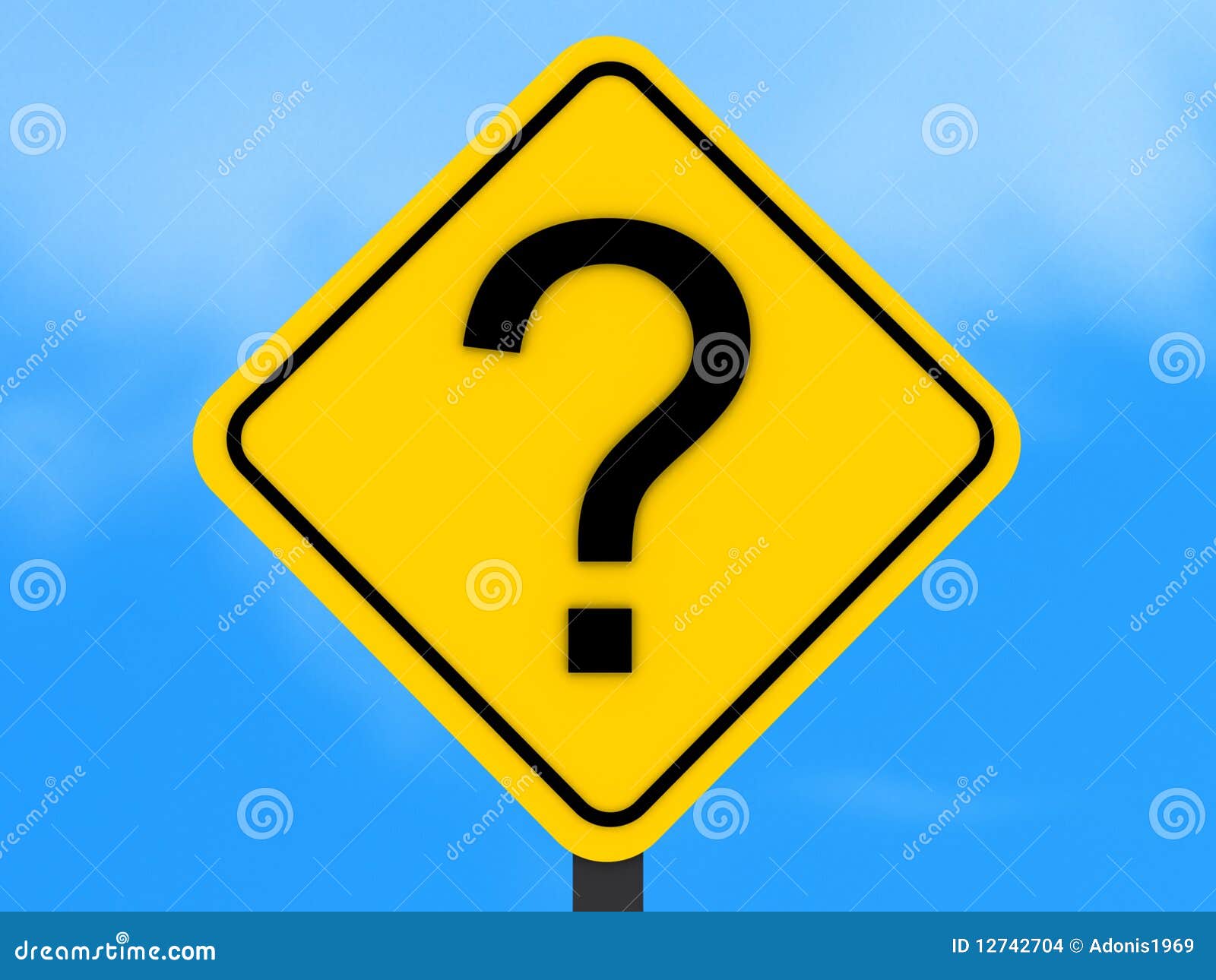 Question mark sign stock illustration. Illustration of rendering - 12742704