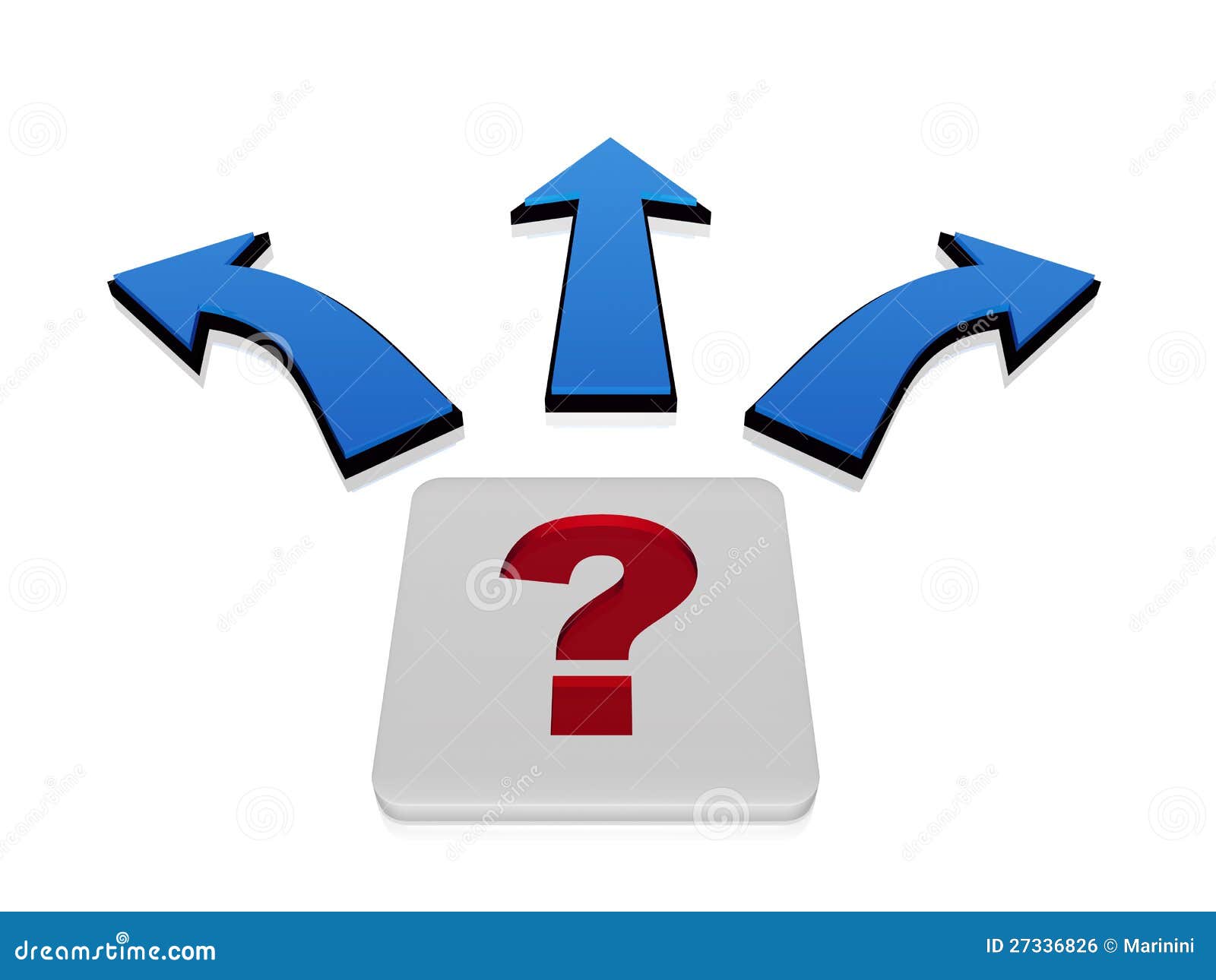 Question-mark Sign with Arrows Stock Illustration - Illustration of ...