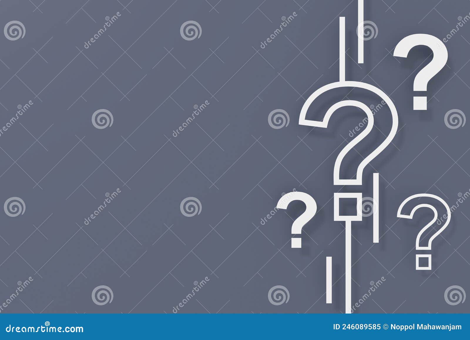Question Mark Sign Banner. 3D Rendering Stock Illustration ...