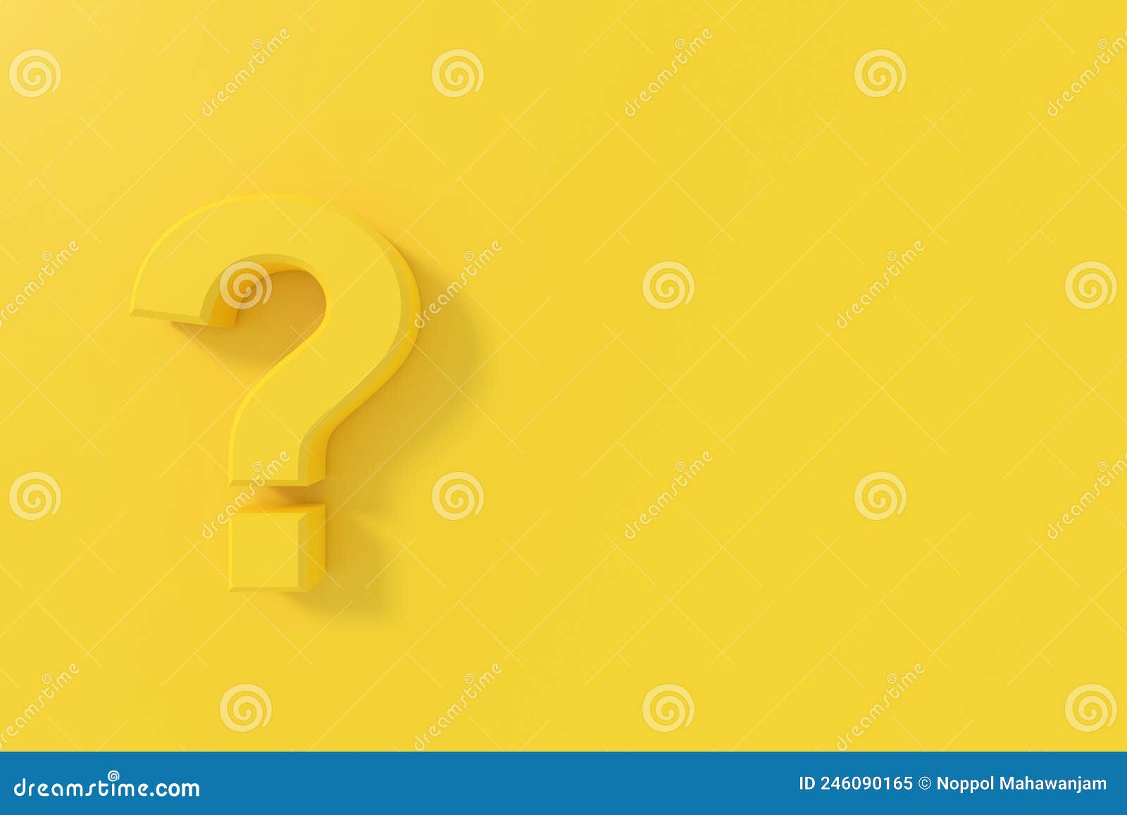 Question Mark Sign Banner. 3D Rendering Stock Illustration ...