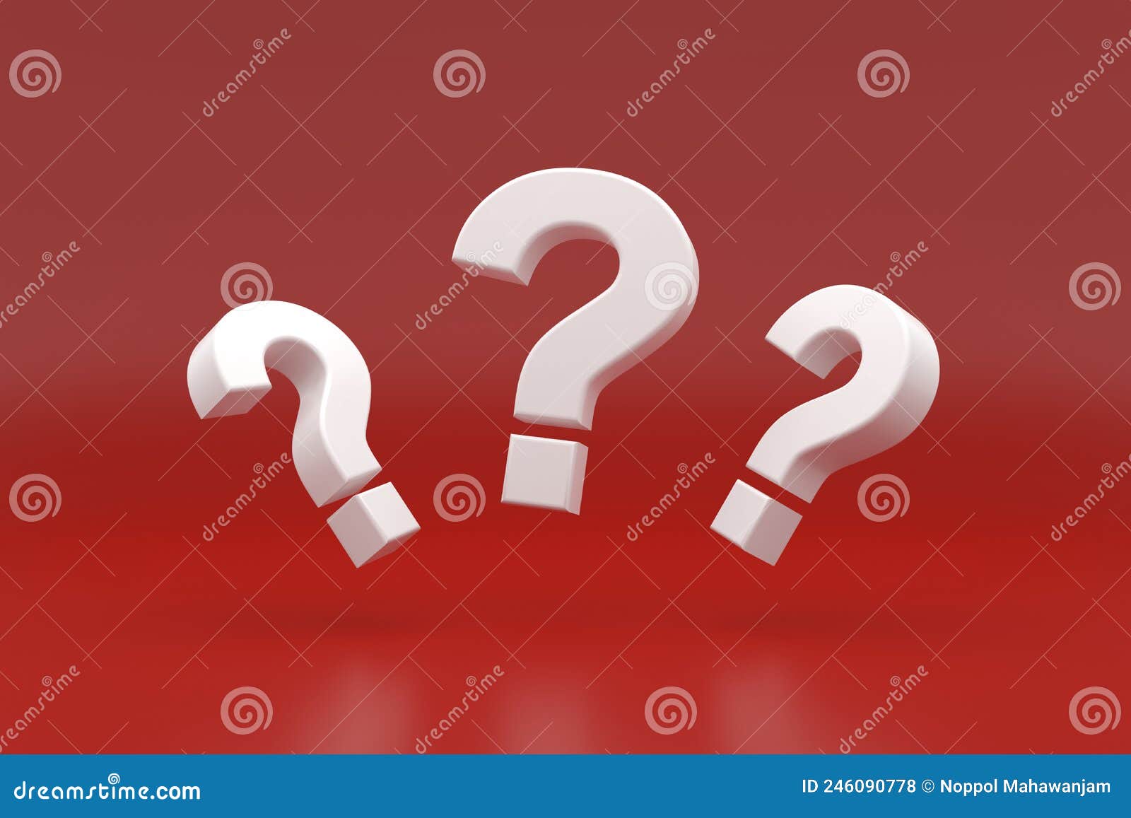 Question Mark Sign Banner. 3D Rendering Stock Illustration ...