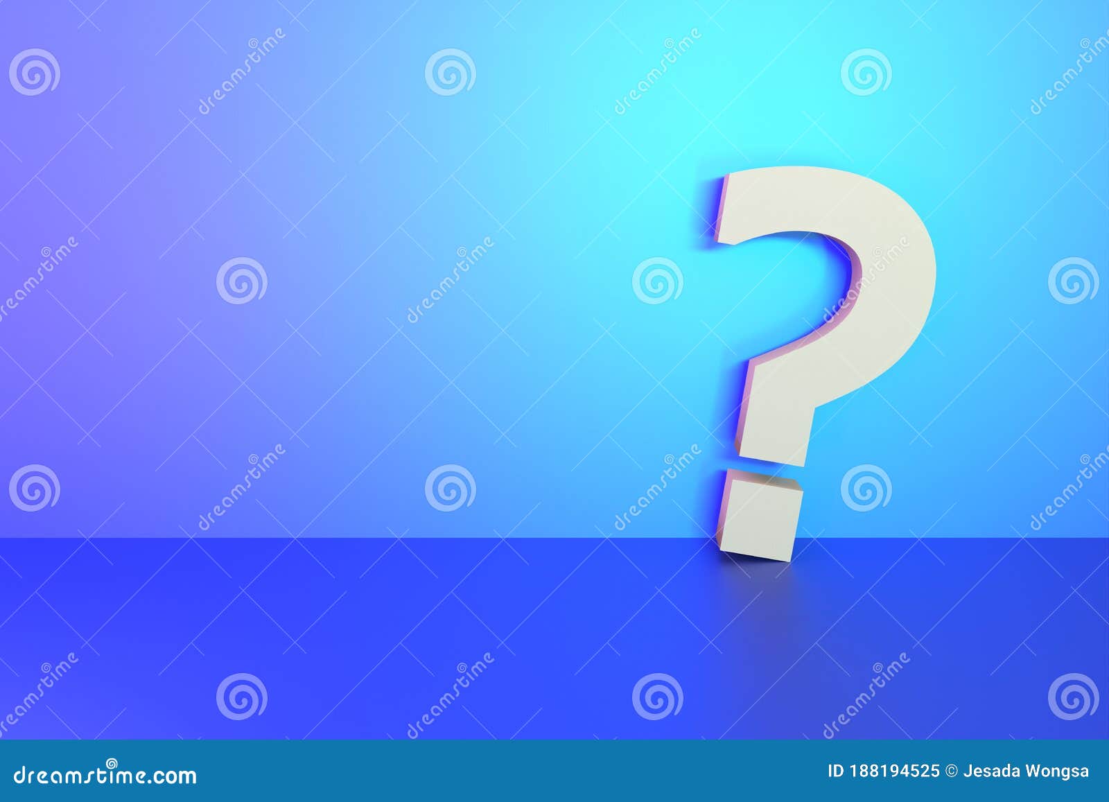 Question Mark Sign on Blank Vibrant Light Wall Background for Design ...