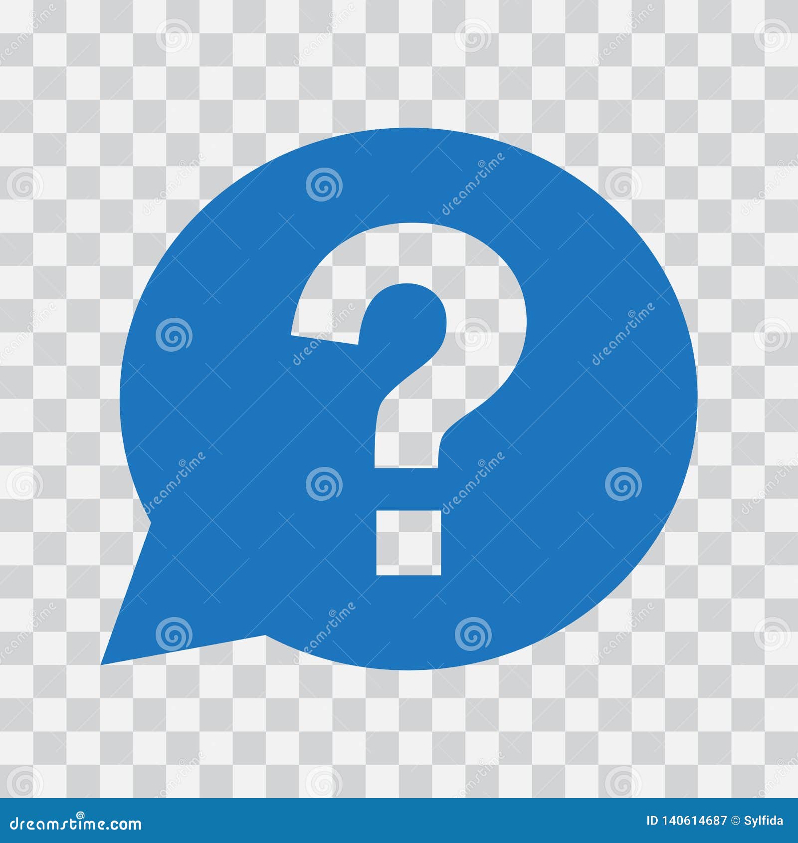 Question Mark Sign in Blue Speech Balloon. Vector Illustration Stock ...