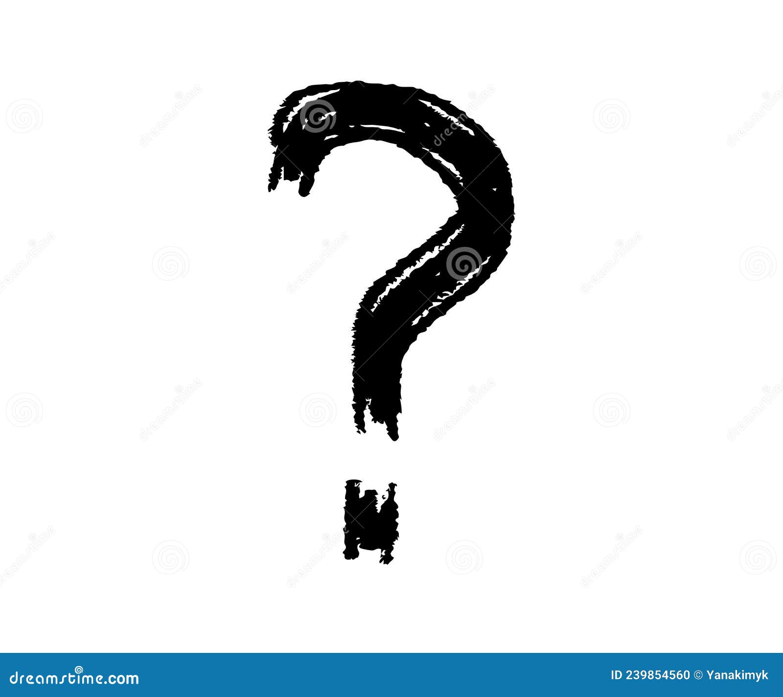 Question Mark Sign Brush Stroke Trash Style Typography Stock Vector ...