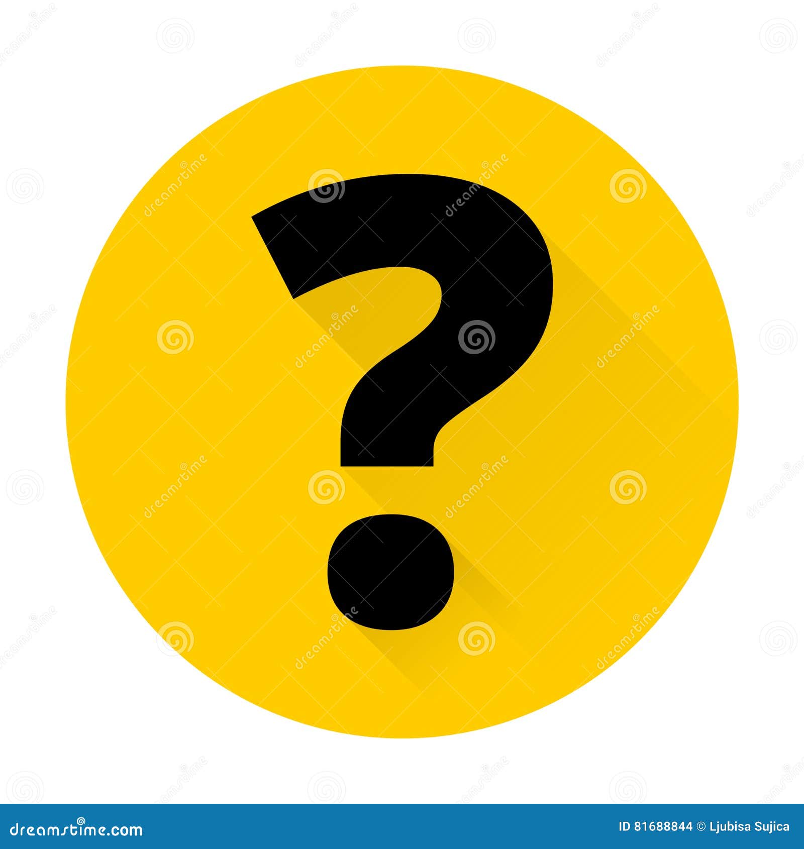 Question Mark Sign Icon with Shadow Stock Vector - Illustration of ...