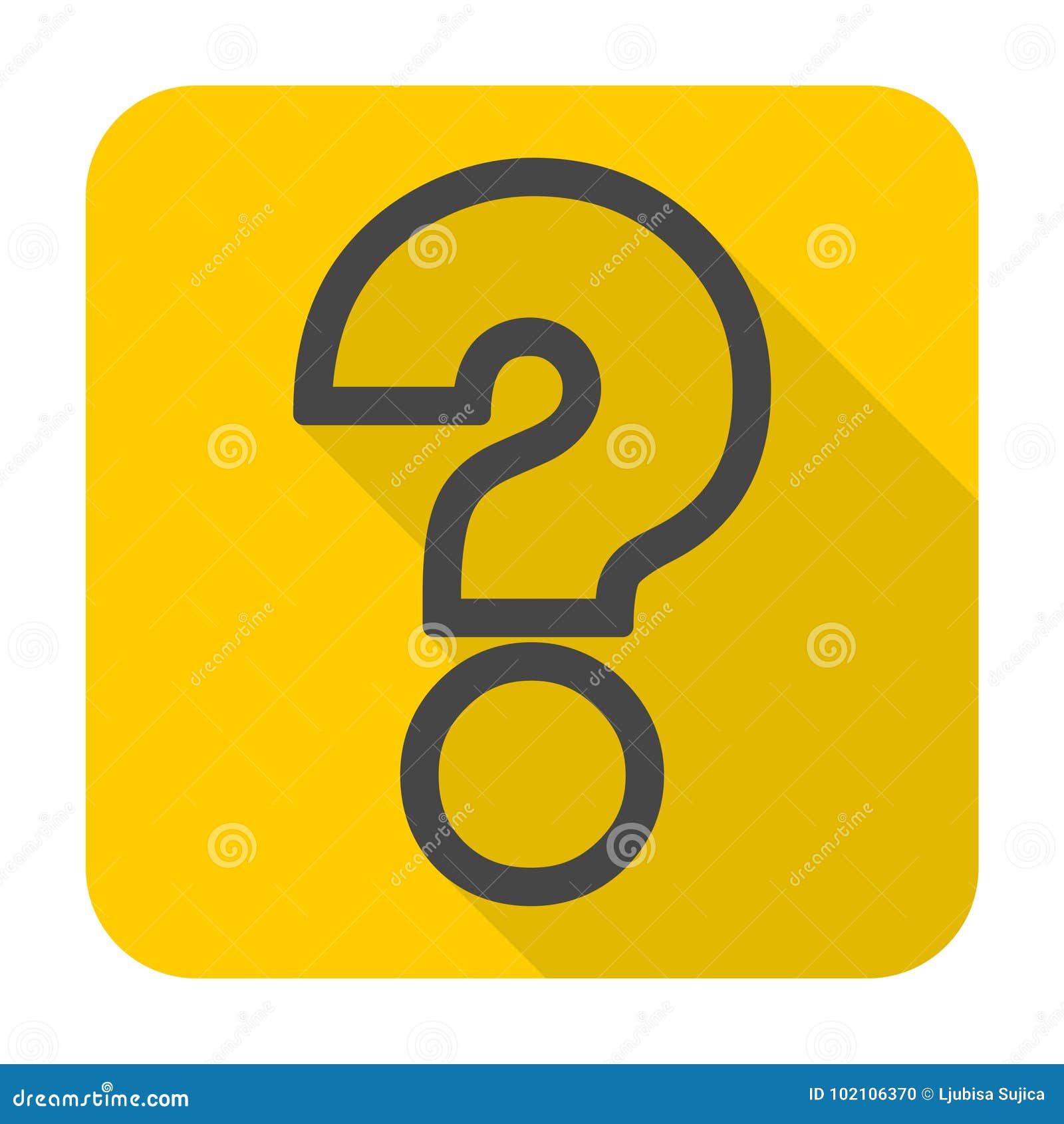 Question Mark Sign Icon with Shadow Stock Vector - Illustration of help ...