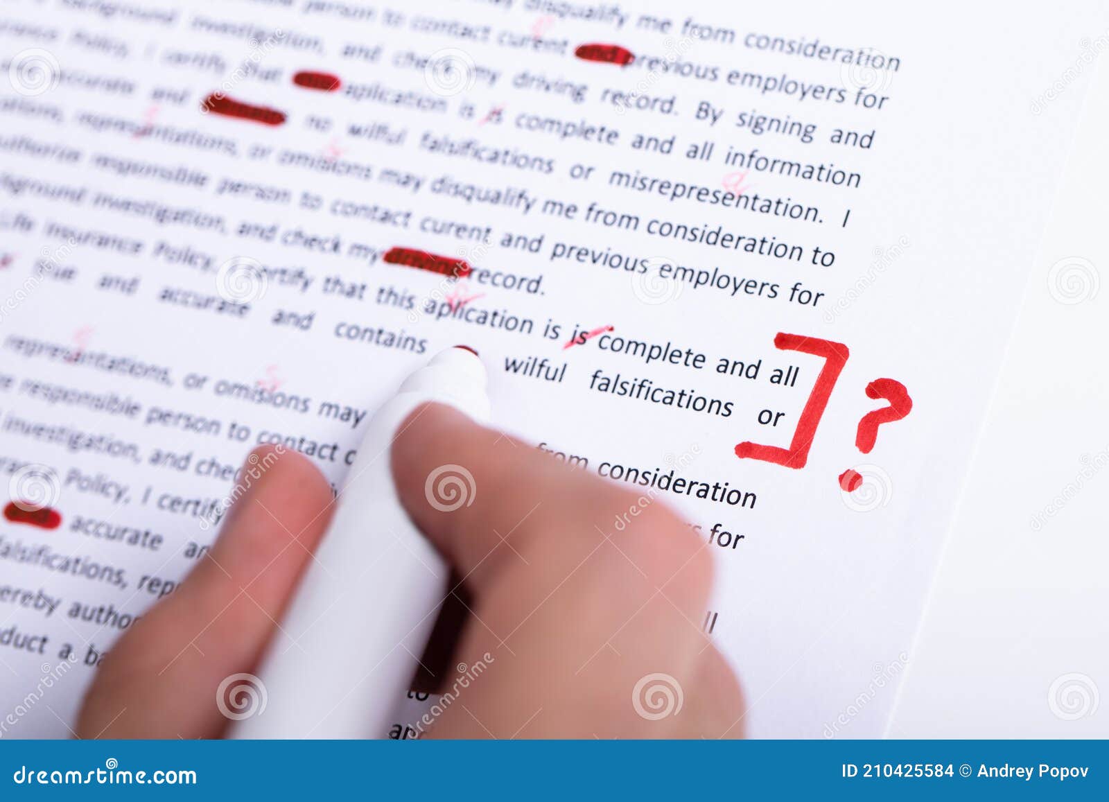 Question Mark Sign on Paper Document with Red Marker Stock Photo ...