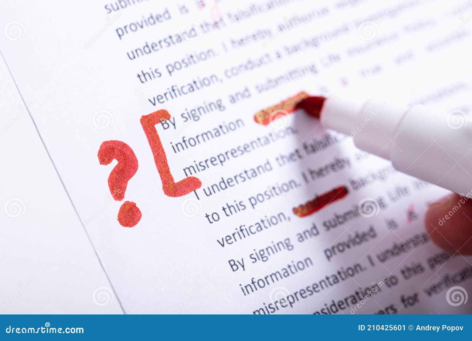 Question Mark Sign on Paper Document with Red Marker Stock Image ...