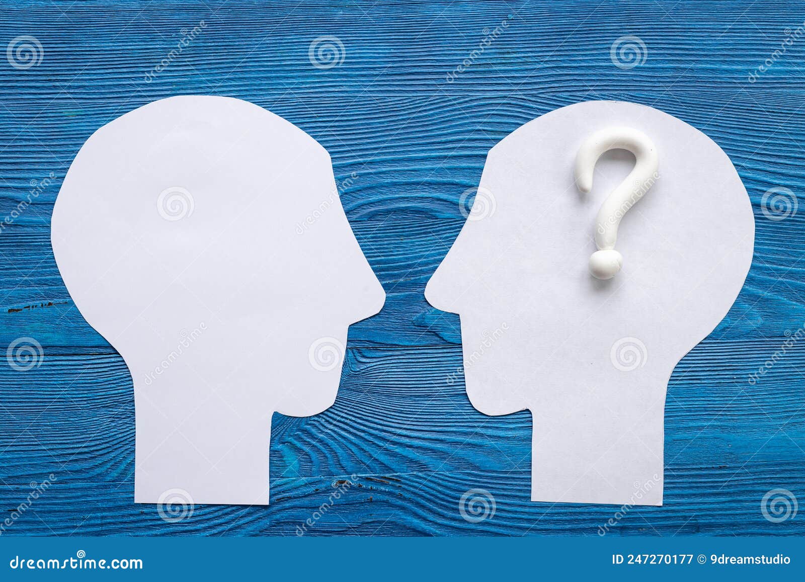 Question Mark Sign with Paper Human Head. FAQ and Help Concept Stock ...