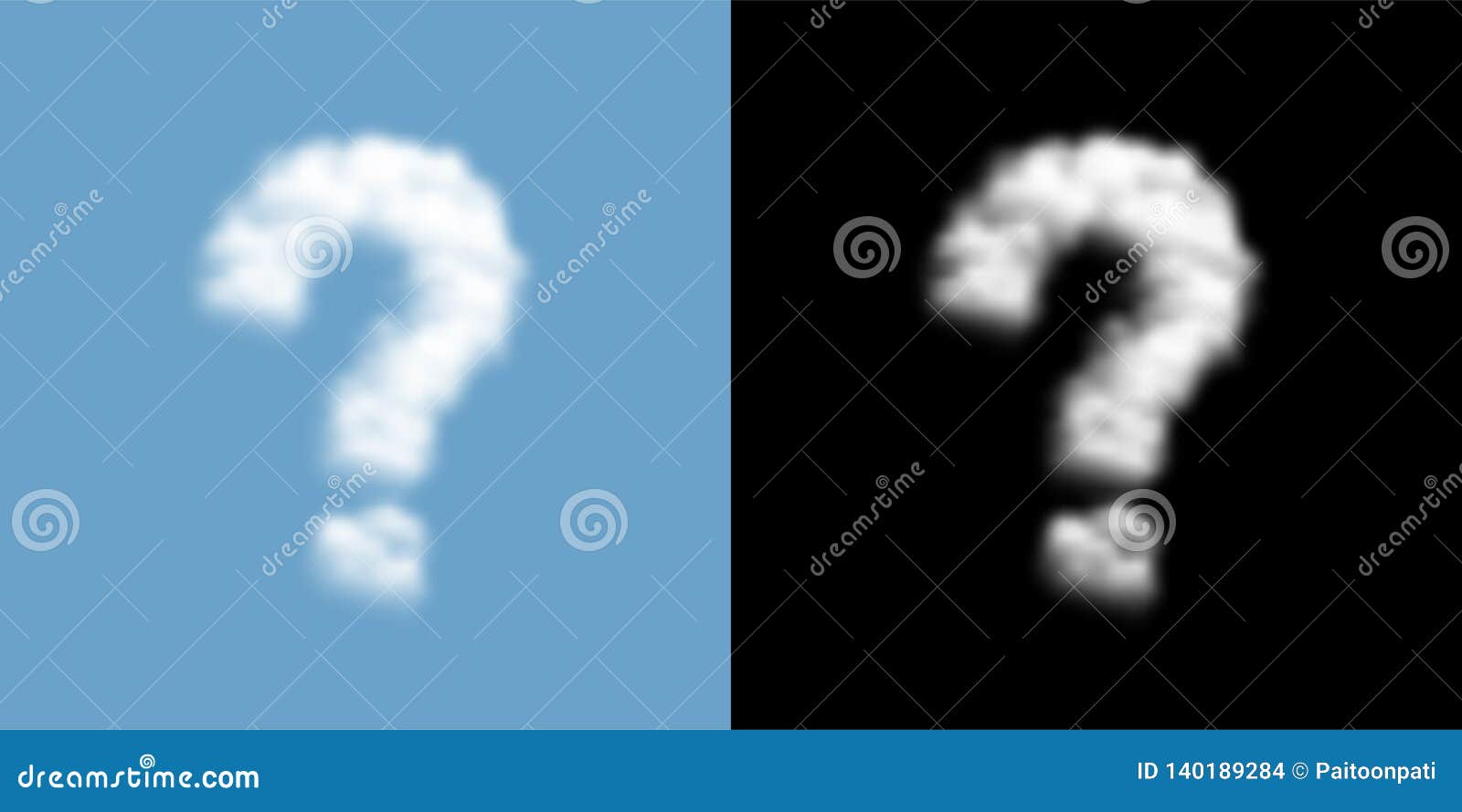 Question Mark Sign and Symbol Cloud or Smoke Pattern, Doubt Concept ...