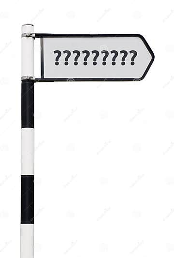 Question mark signpost stock image. Image of post, pointing - 25139209