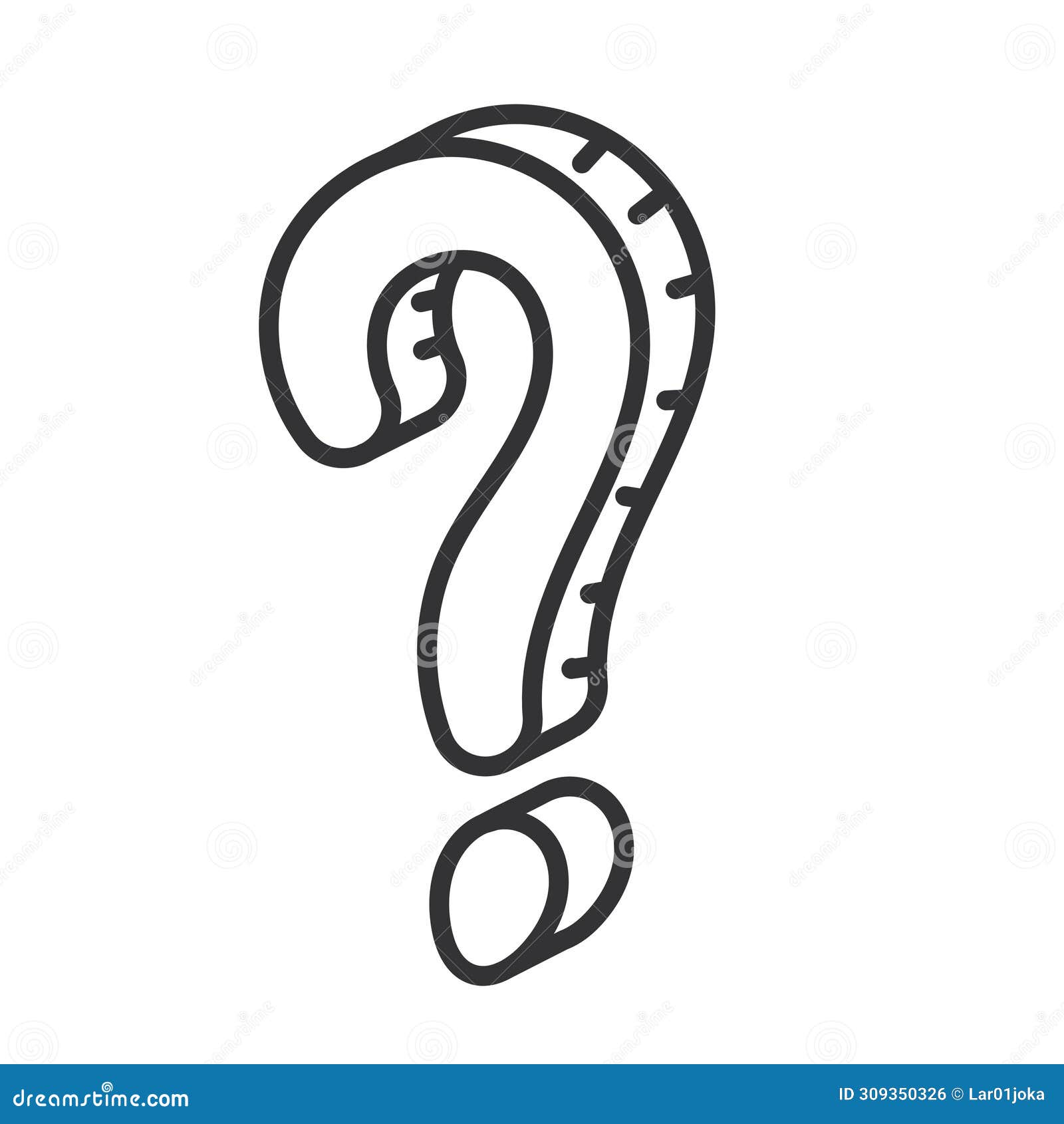 Question Mark Sketch Icon Hand Draw Vector Stock Illustration ...