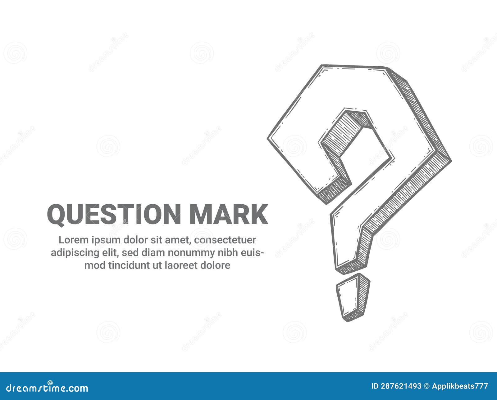 Question Mark. Sketch Interrogative Symbol Ask Help Support Stock ...