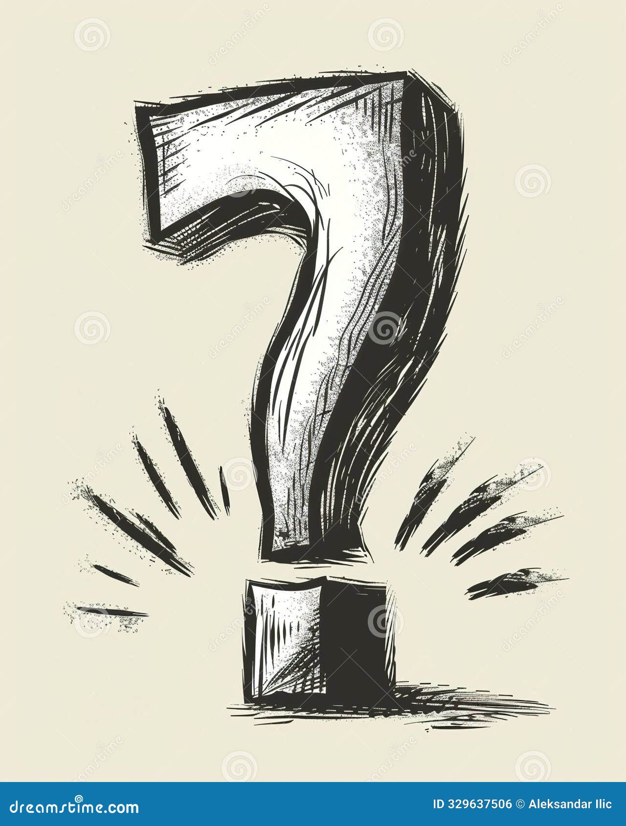 Question Mark Sketch-style Design. Ai Generative Stock Photo - Image of ...