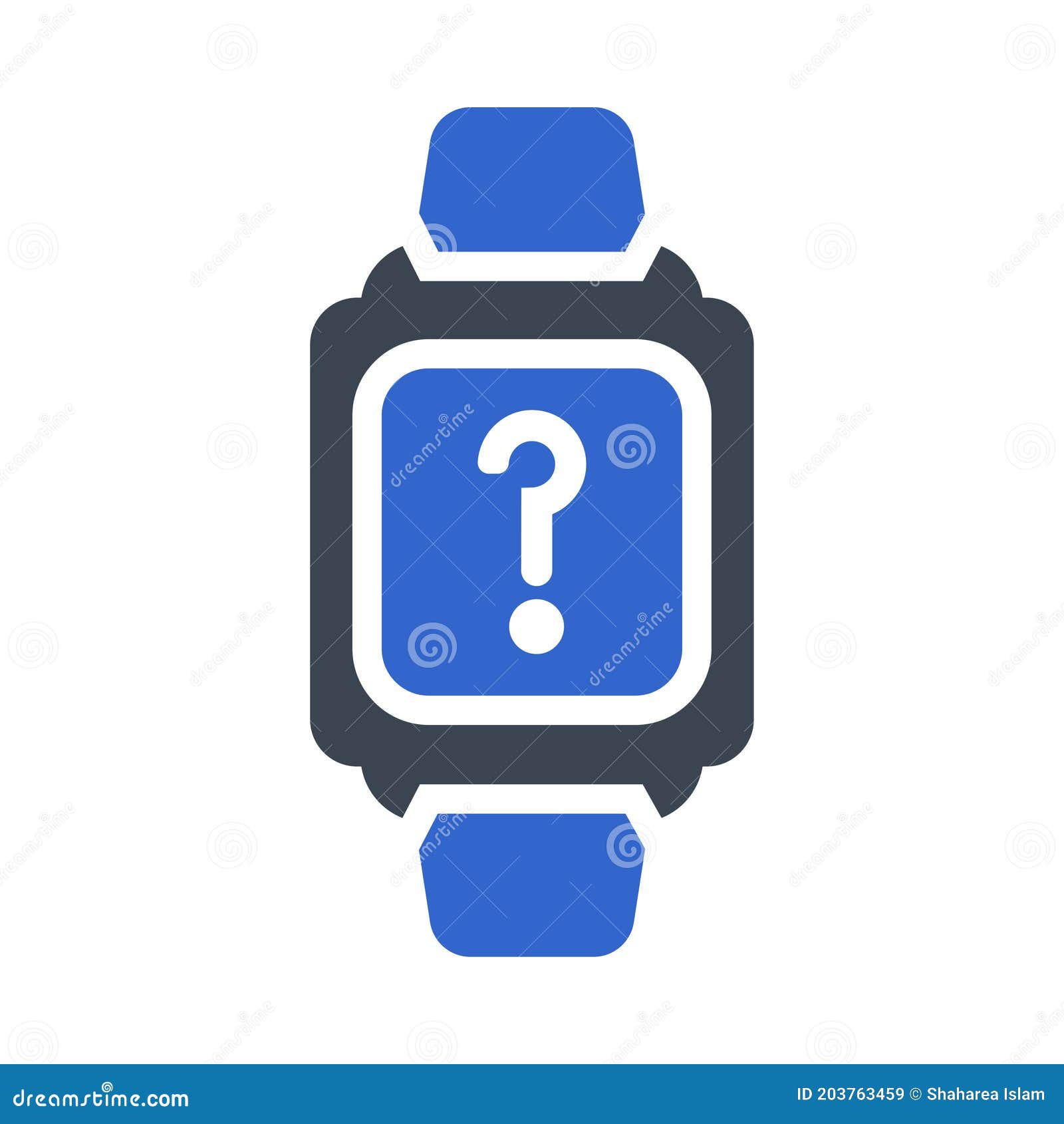 Question Mark, Smart Watch Icon Stock Vector - Illustration of ...
