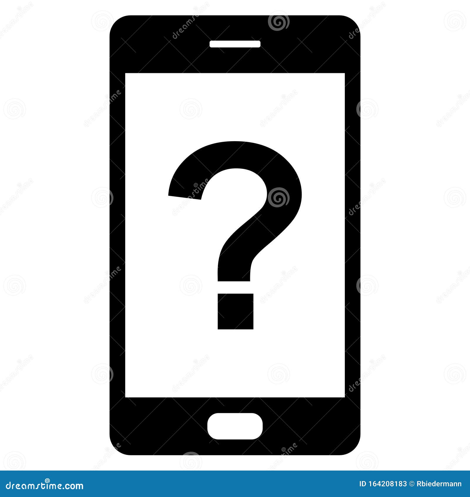 Question Mark and Smartphone As Vector Illustration Stock Vector ...