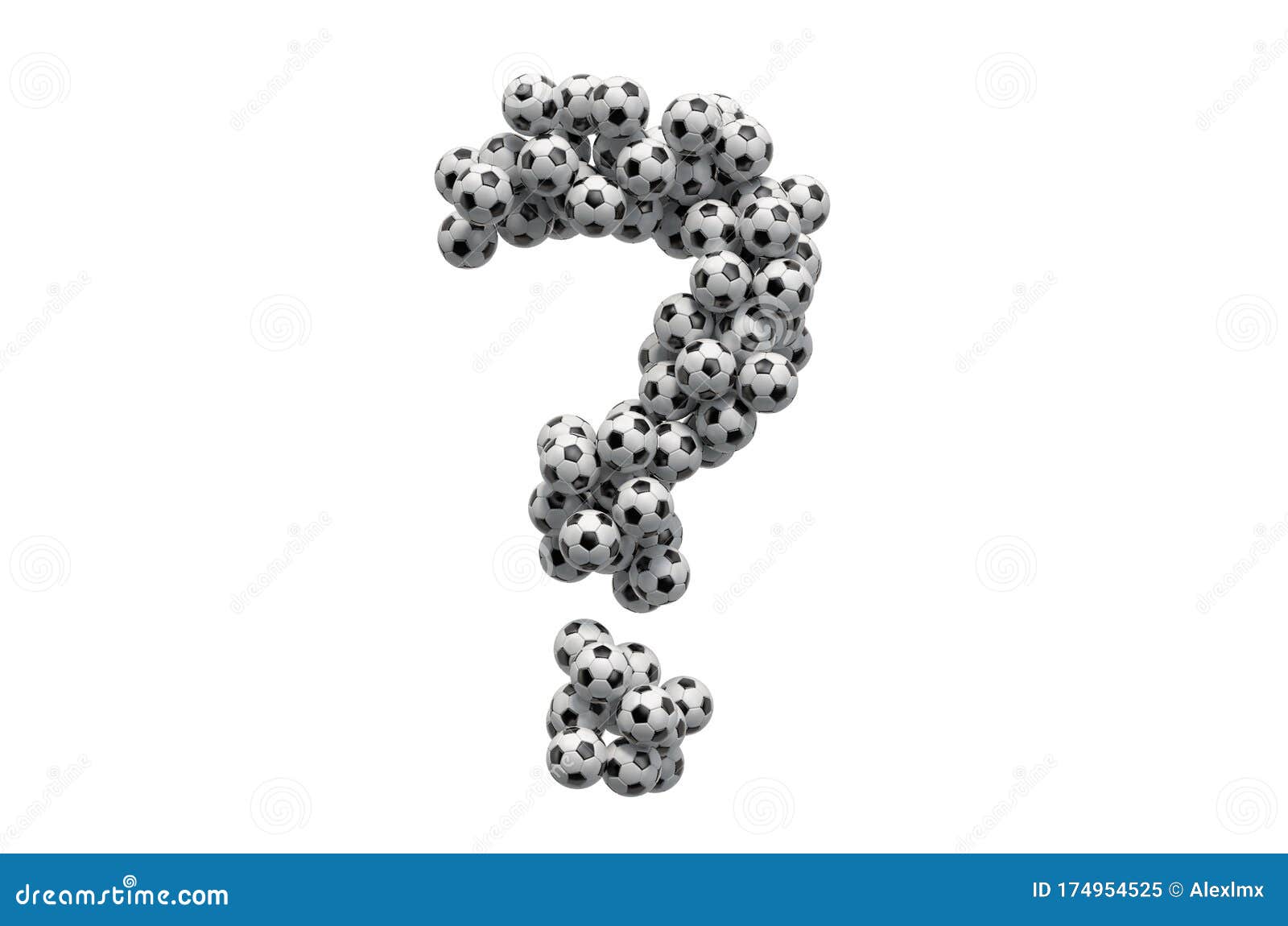 Soccer Question Mark Royalty-Free Cartoon | CartoonDealer.com #13340165