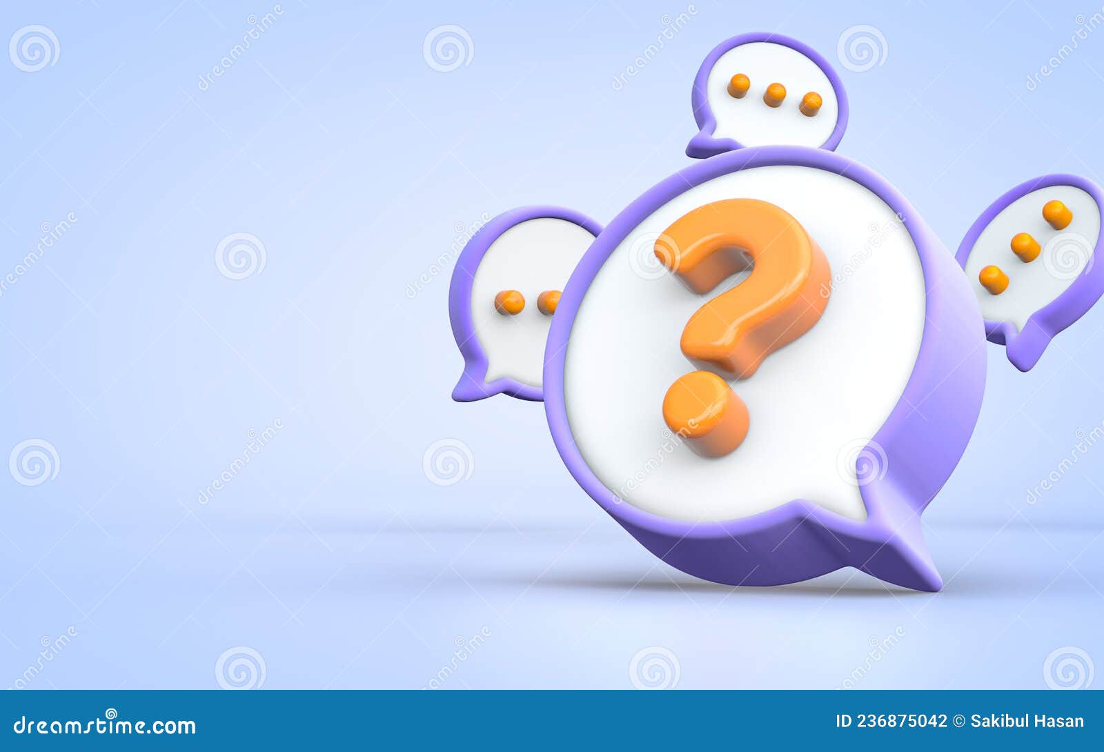 Question Mark and Social Media Message Chat Background Stock ...