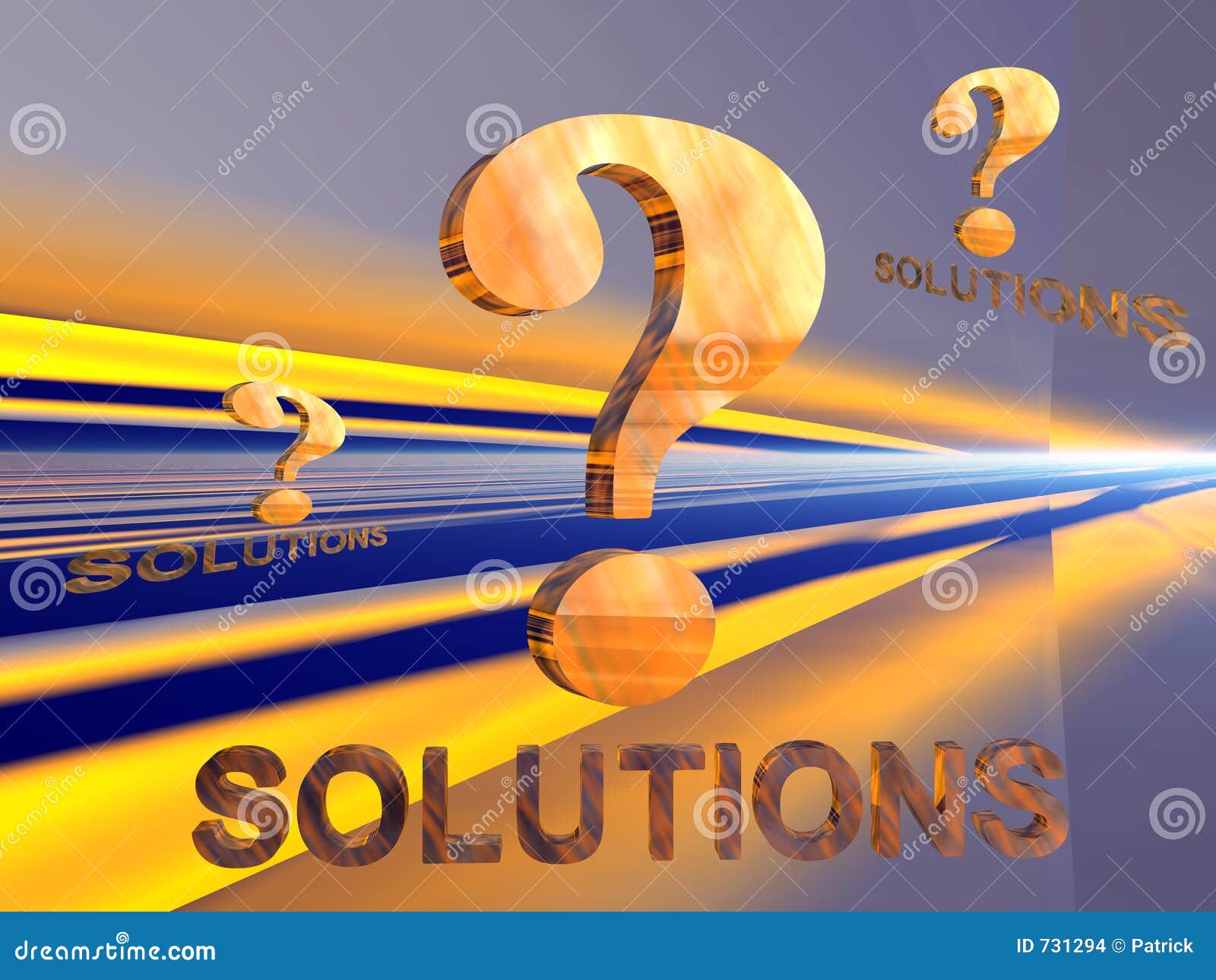 Question Mark with Solution. Stock Illustration - Illustration of sign ...