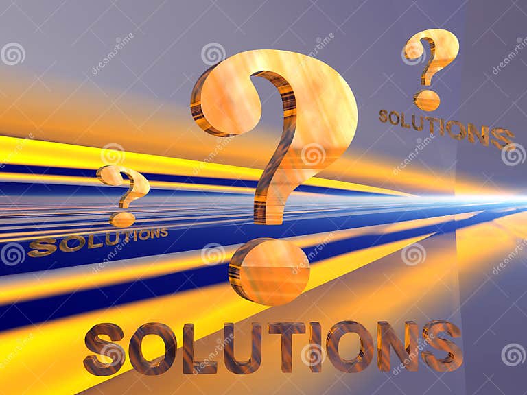 Question Mark with Solution. Stock Illustration - Illustration of sign ...