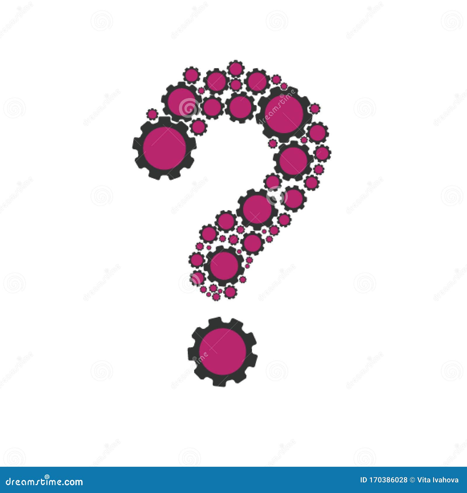 Question Mark Solution Vector Illustration. Choice Communication Faq ...