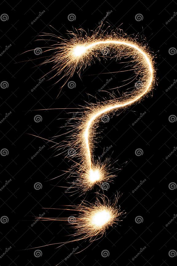Question mark sparkler stock photo. Image of note, fireworks - 1484448