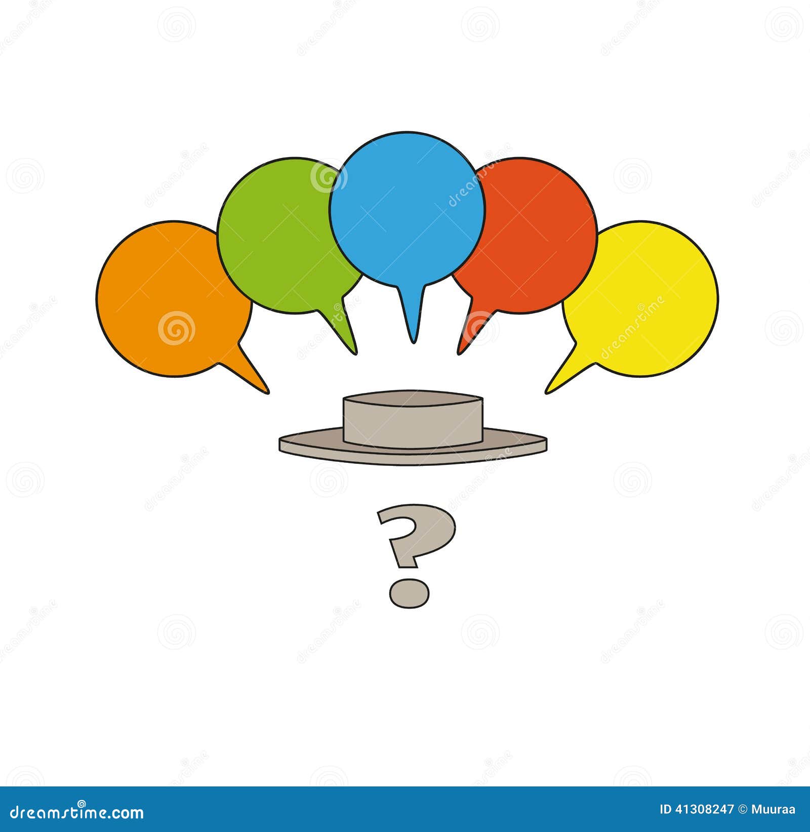 Question Mark and Speak Bubbles Stock Vector - Illustration of object ...