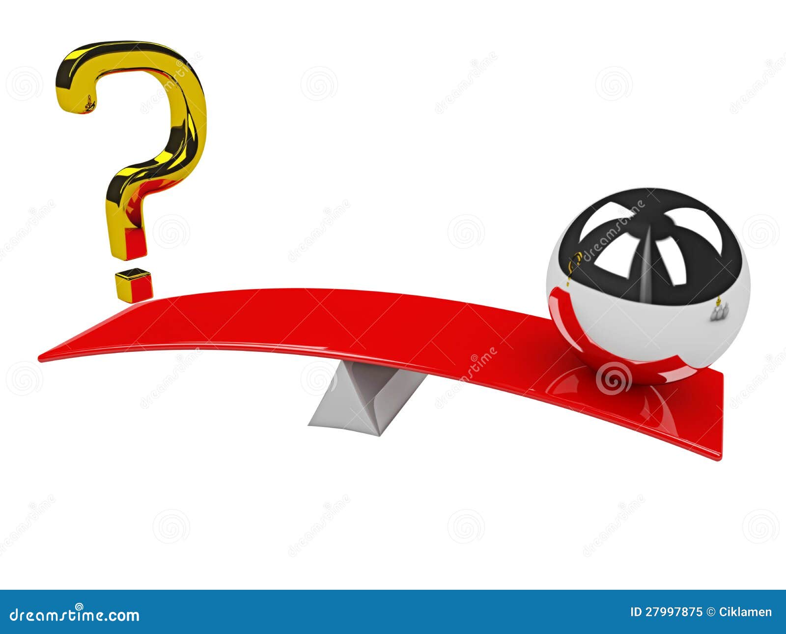 Question Mark And Sphere On Scales Royalty-Free Stock Photo ...