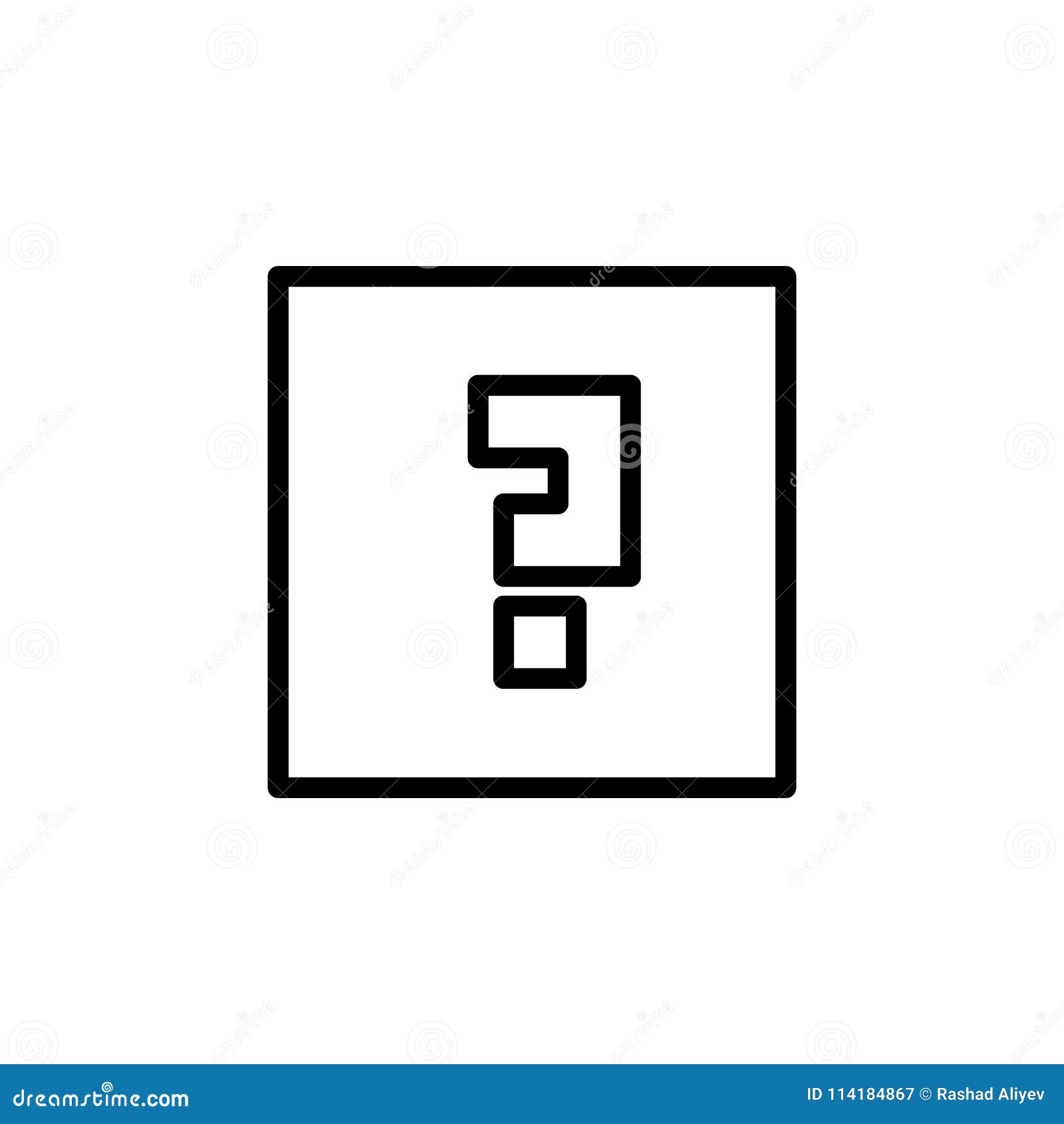 Question Mark in a Square Icon. Element of Simple Icon for Websites ...