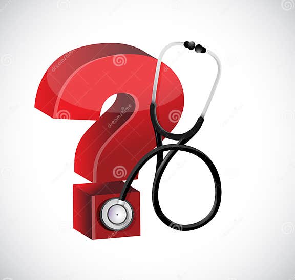 Question Mark Stethoscope Illustration Design Stock Illustration ...