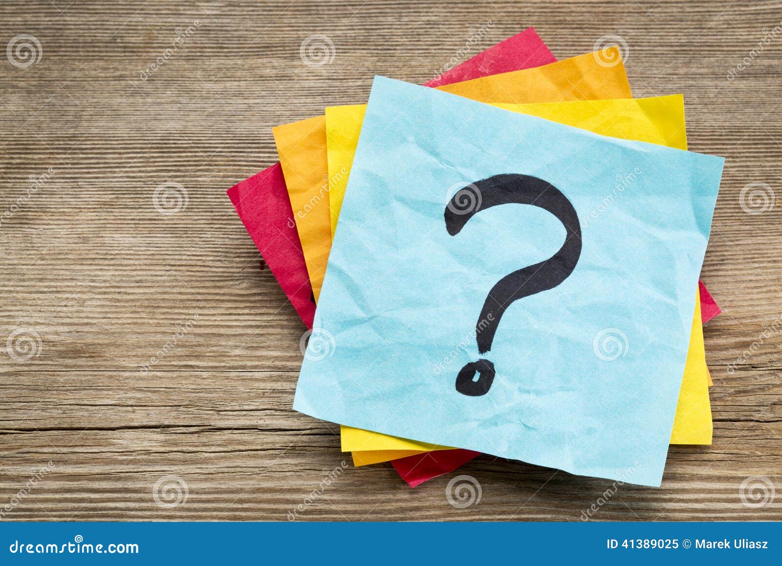 Question Mark on Sticky Note Stock Image - Image of concept, grained ...